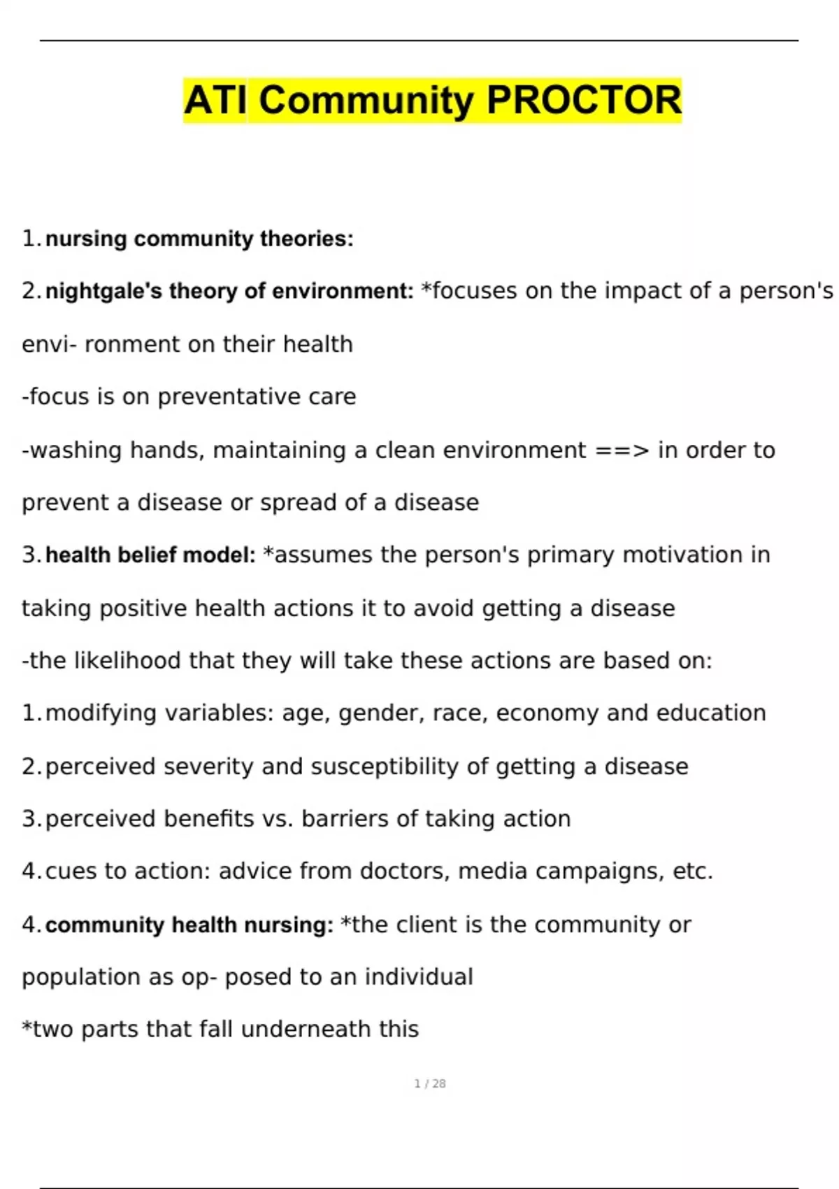 ATI Community PROCTOR (QUESTIONS WITH 100% CORRECT ANSWERS ) (2024 / ...