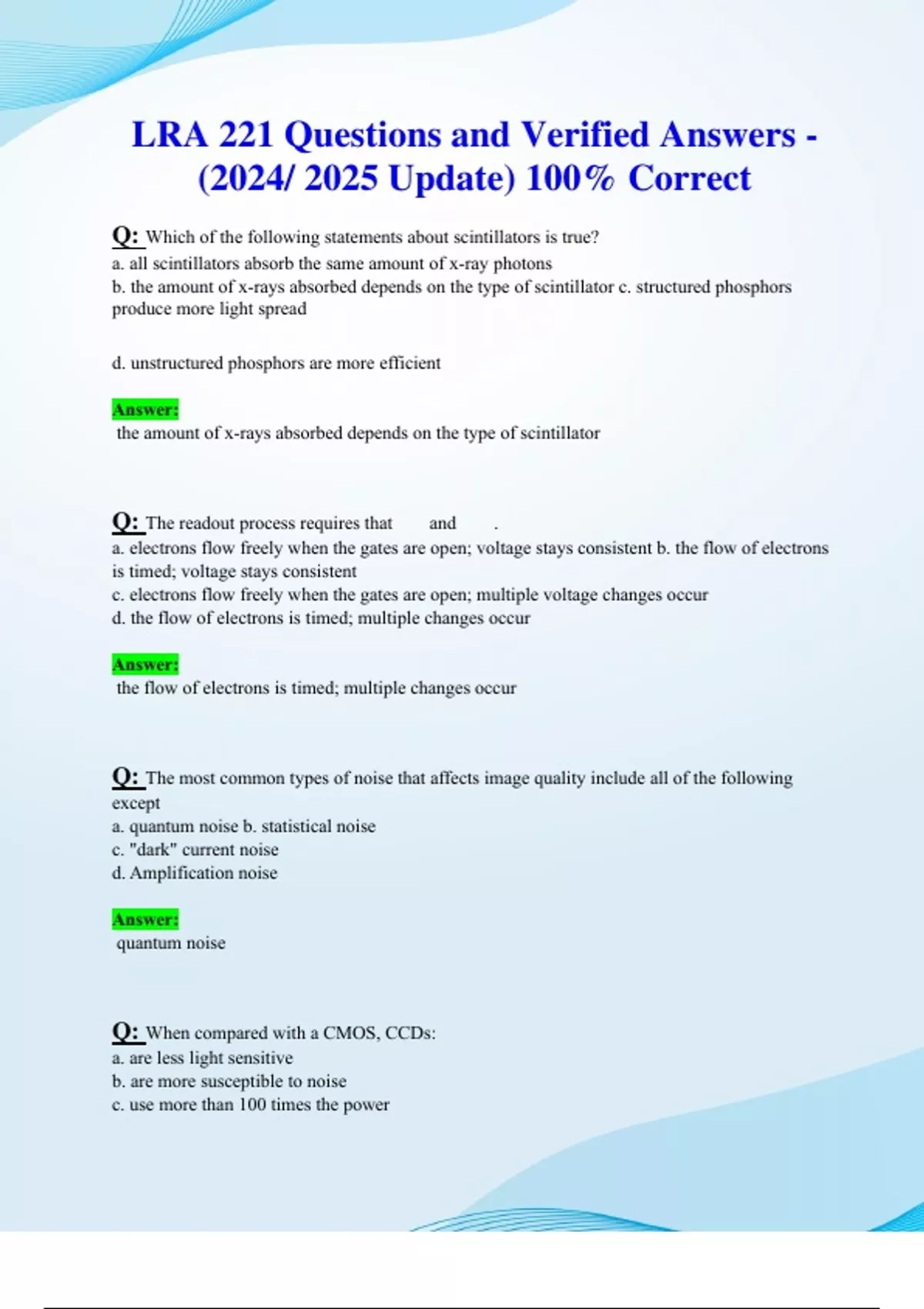 LRA 221 Final Exams STUDY BUNDLE PACKAGE| Questions and Verified ...