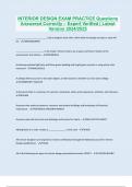 INTERIOR DESIGN EXAM PRACTICE Questions Answered Correctly – Expert ...
