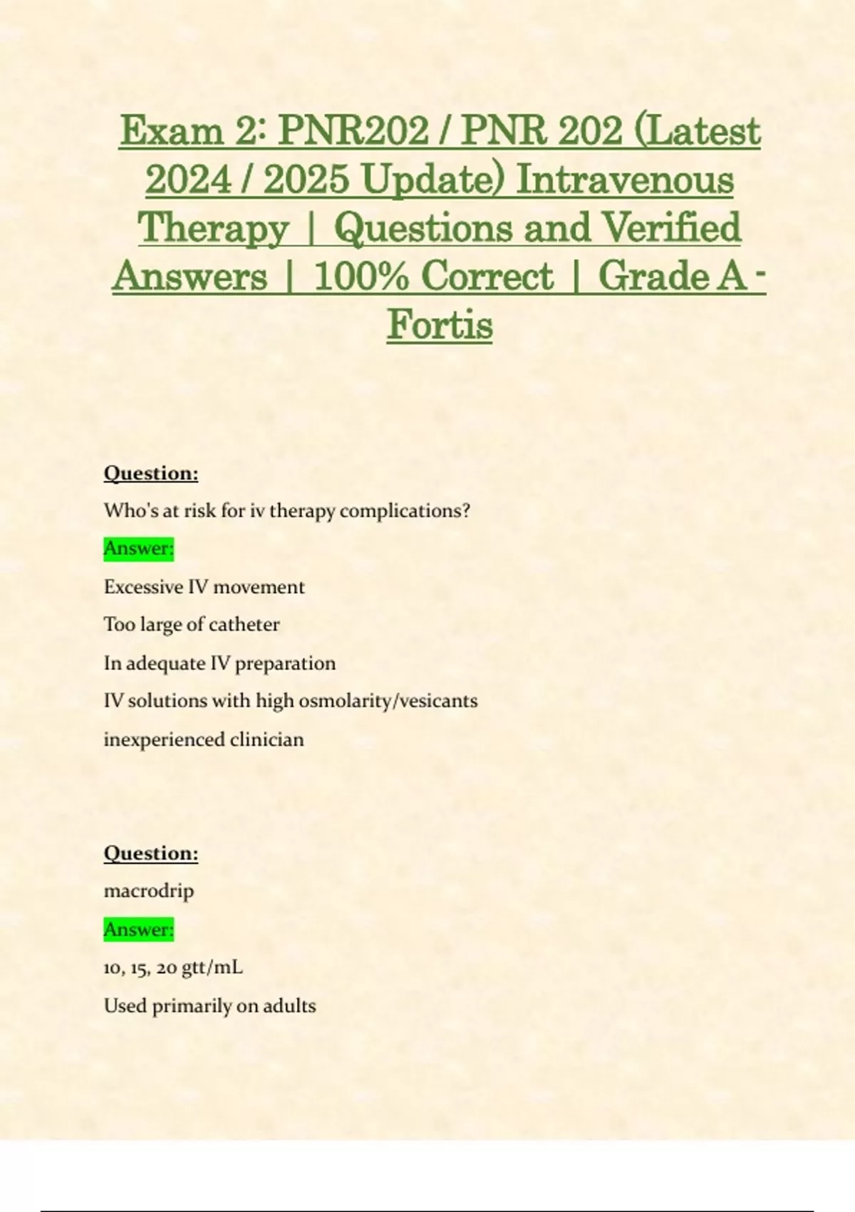 Exam 2: PNR202 / PNR 202 (Latest 2024 / 2025 Updates STUDY BUNDLE WITH ...