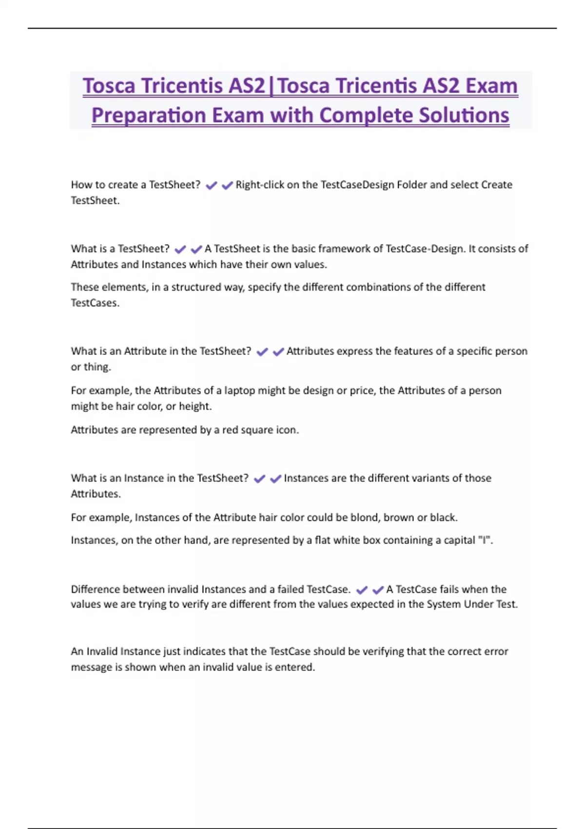 Tosca Tricentis AS2|Tosca Tricentis AS2 Exam Preparation Exam with ...