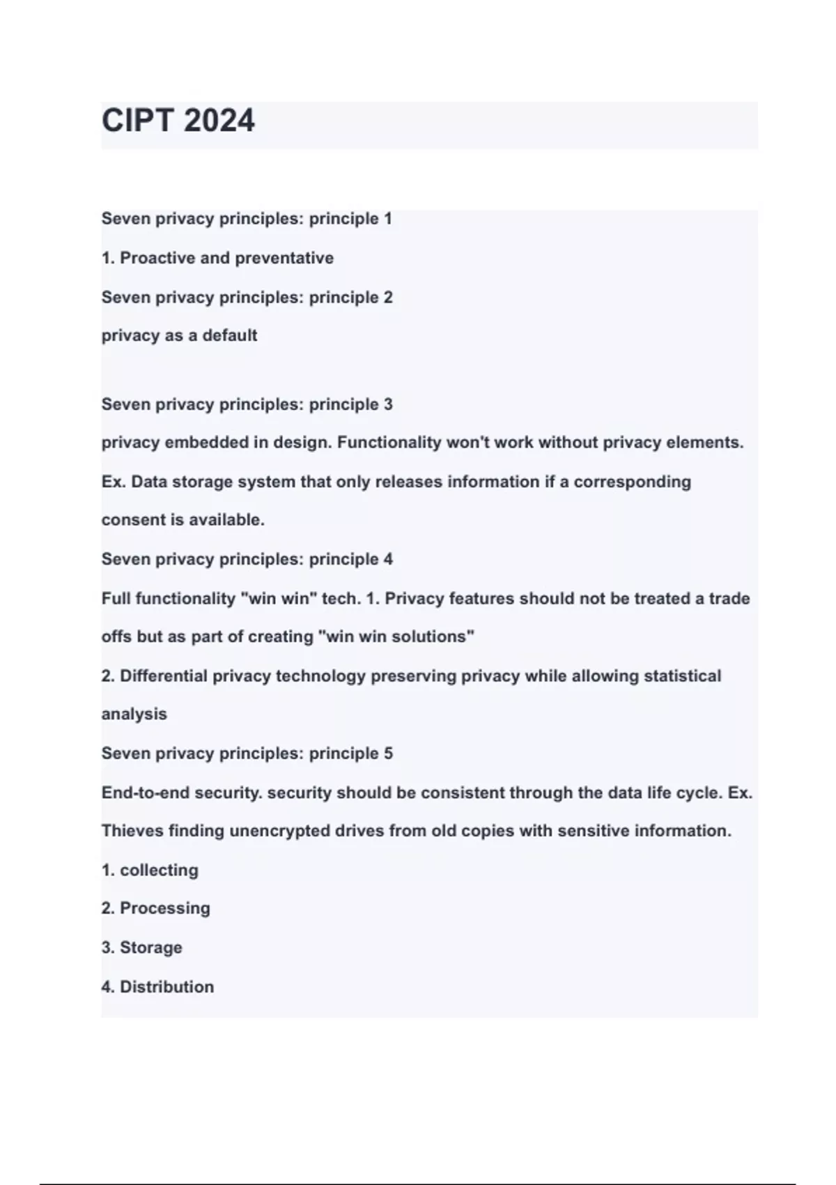 CIPT 2024 QUESTIONS & ANSWERS 2024 ( A+ GRADED 100% VERIFIED) - CIPT ...