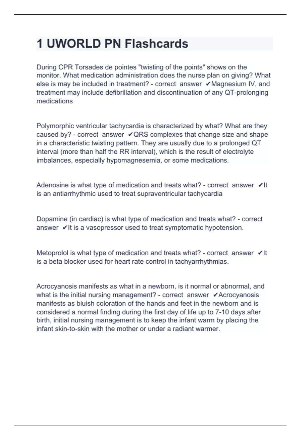 1 UWORLD PN Flashcards Questions with complete solution - UWorld NCLEX ...