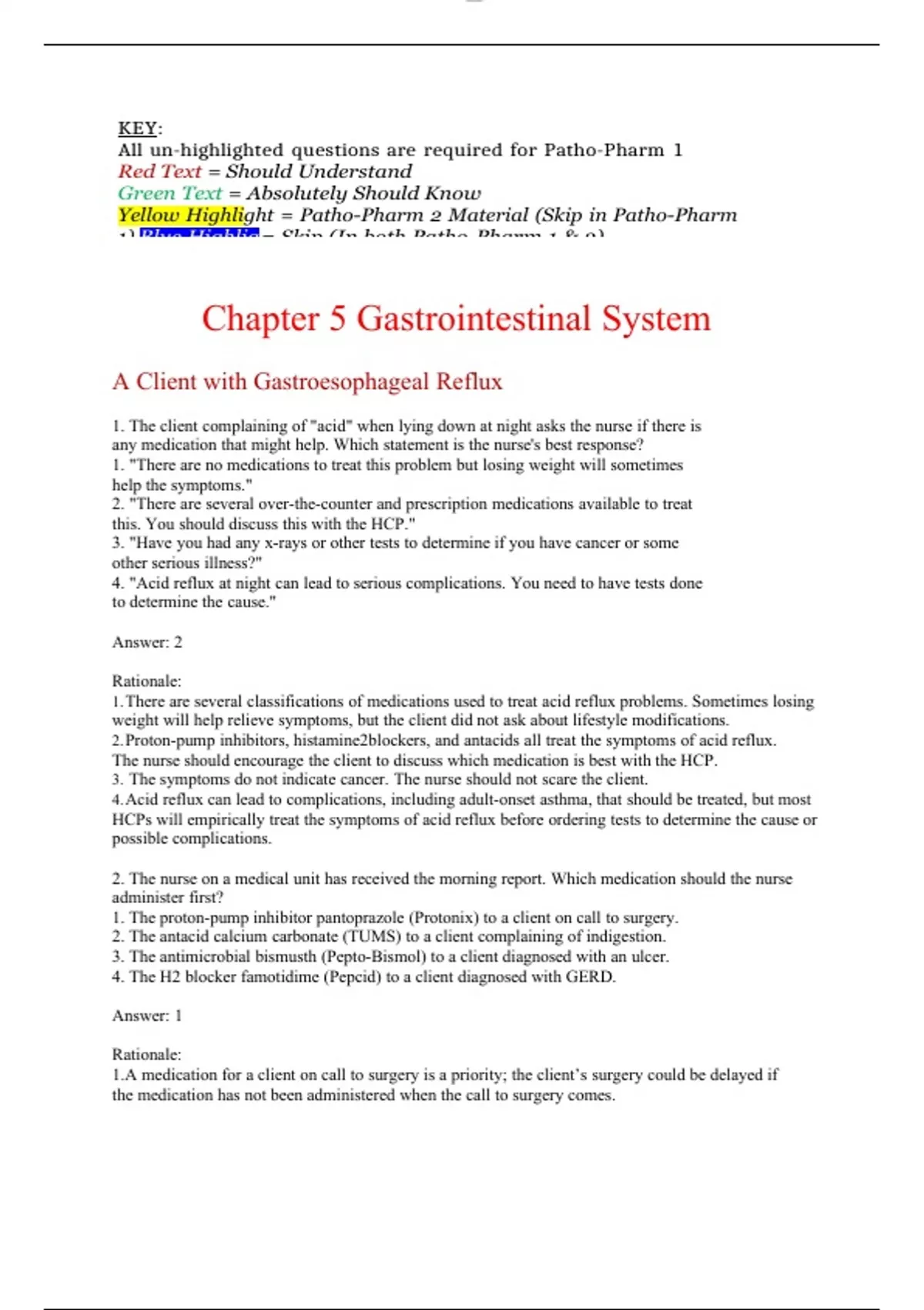 Chapter 5 Gastrointestinal System - Pathophysiology - Stuvia US