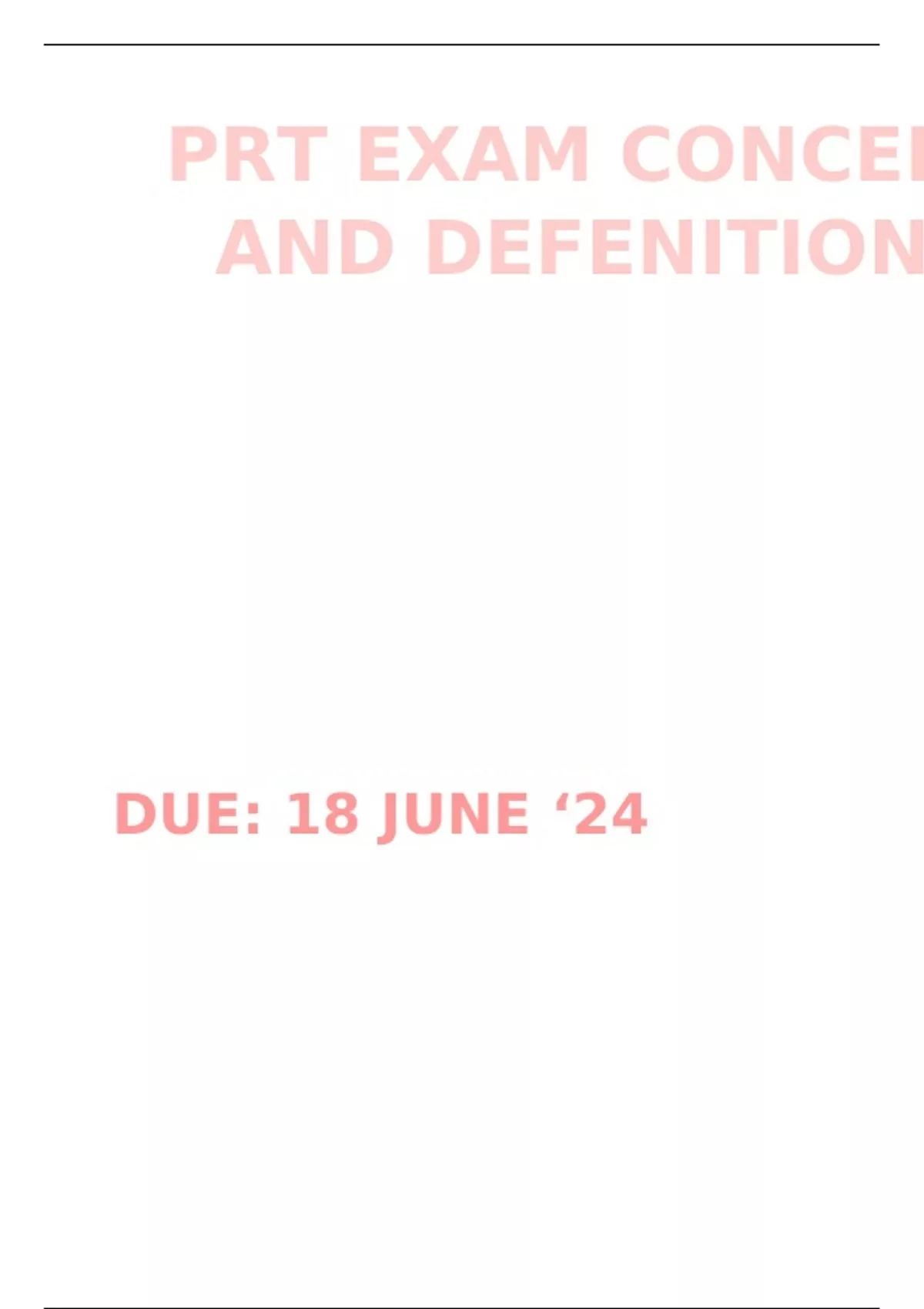 Summary - PRT 110 - PRT 110 - Stuvia SA