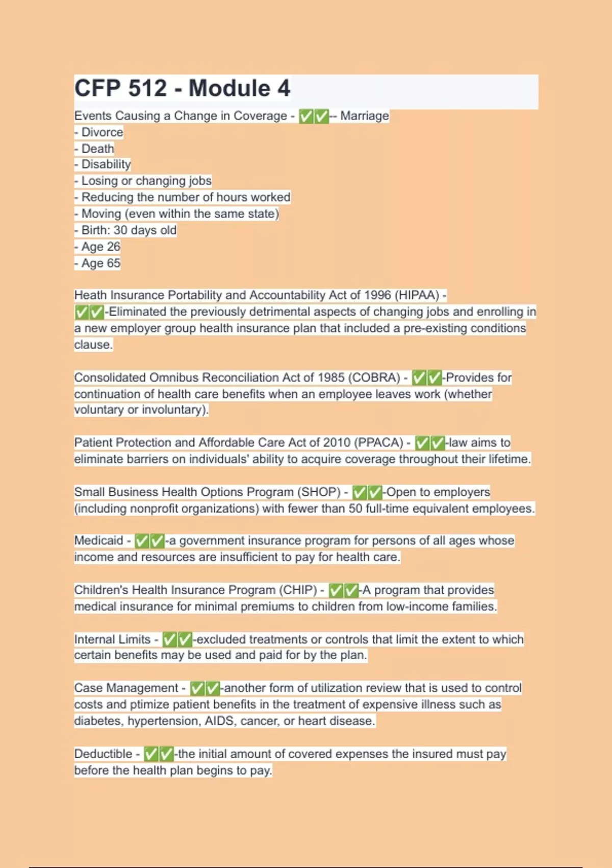CFP 512 - Module 4 - Questions with Explanations of Answers Latest ...