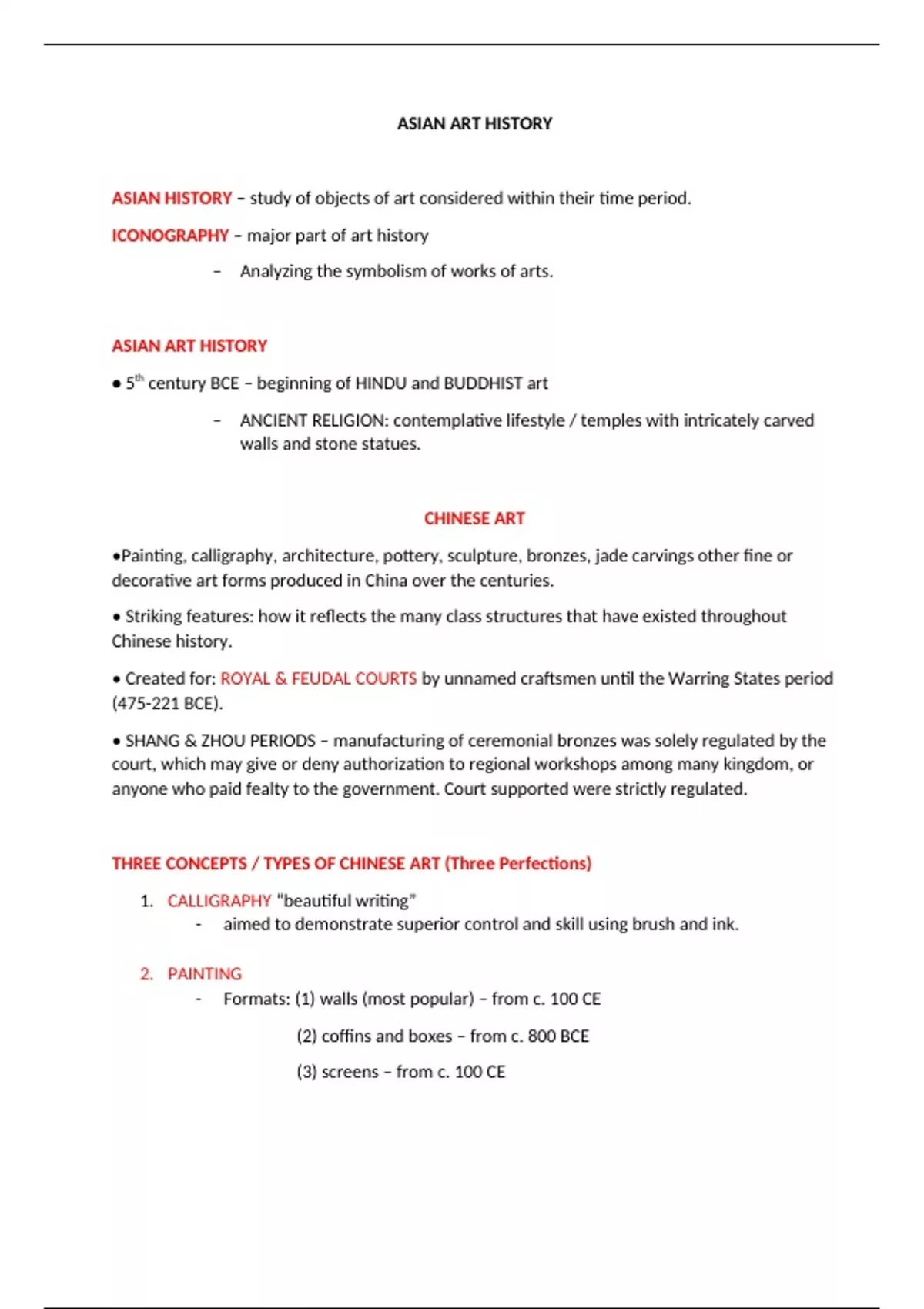 ASIAN ART HISTORY (CHINESE & JAPANESE ART) - Asian Art History (GE12 ...