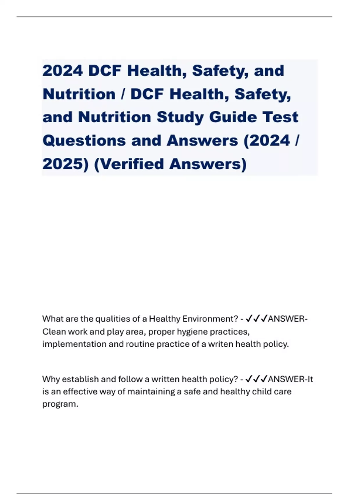 2024 DCF Health, Safety, and Nutrition / DCF Health, Safety, and ...