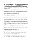 911 Public Safety Telecommunicator Vocab Guide Questions and CORRECT ...