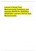 Learner's Permit Test: Massachusetts Questions and Answers RATED A+ ...