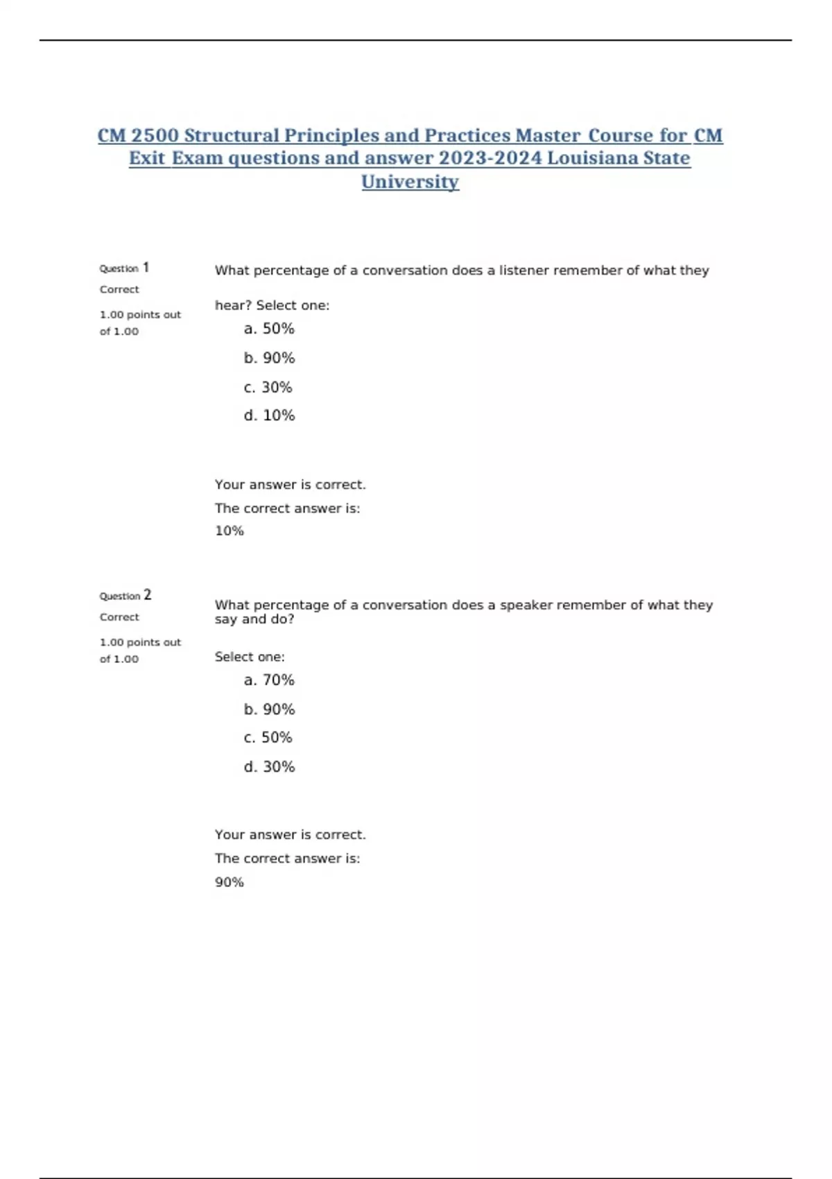 CM 2500 Structural Principles and Practices Master Course for CM Exit ...