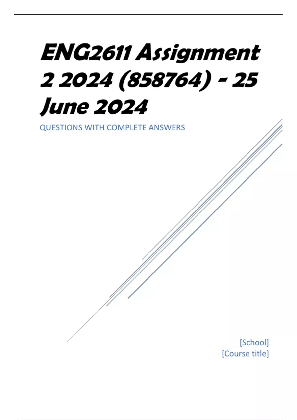 ENG2611 Assignment 2 2024 (858764) - 25 June 2024 - ENG2611 (ENG2611 ...