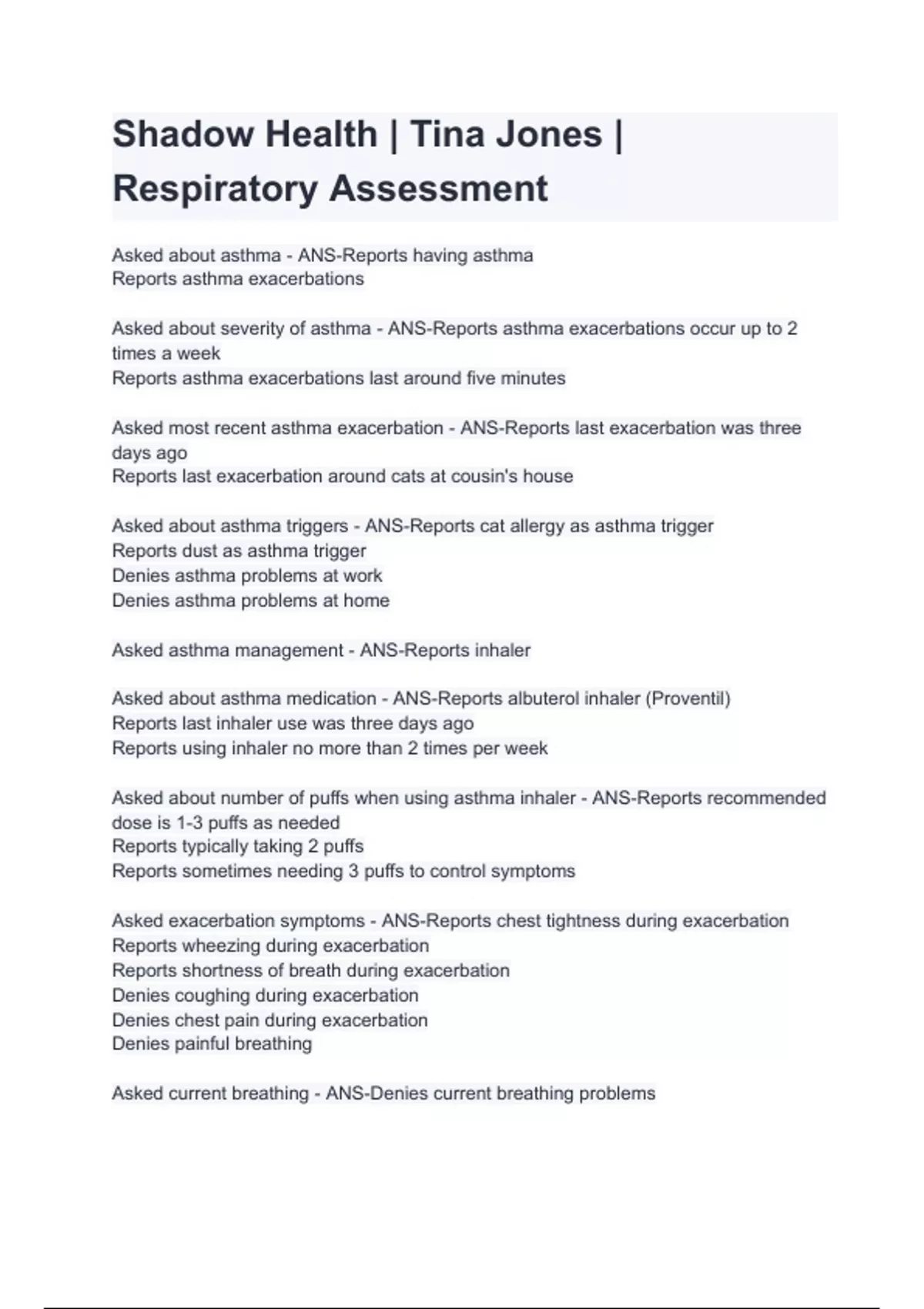 Shadow Health _ Tina Jones _ Respiratory Assessment (2 ...