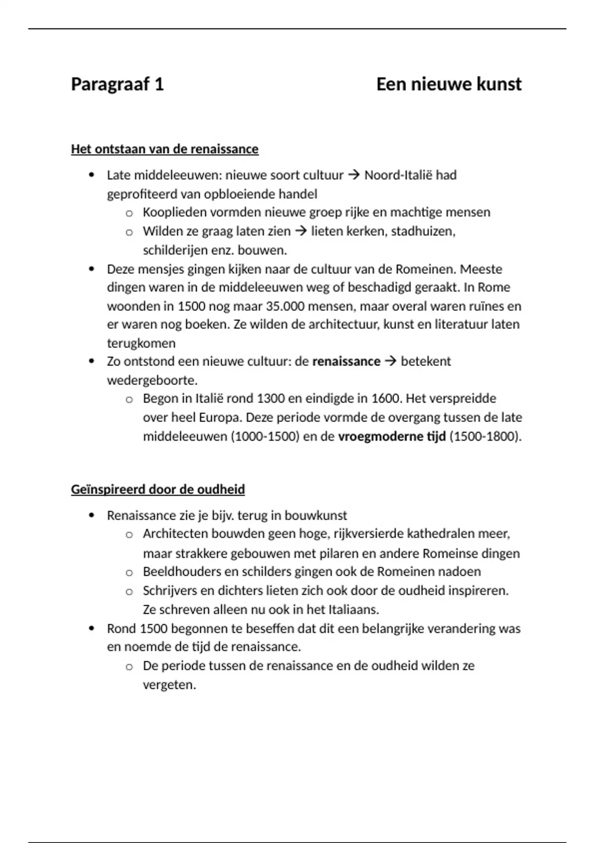 Samenvatting Geschiedenis - hoofdstuk 6 - Nieuwe ideeën, nieuwe ...