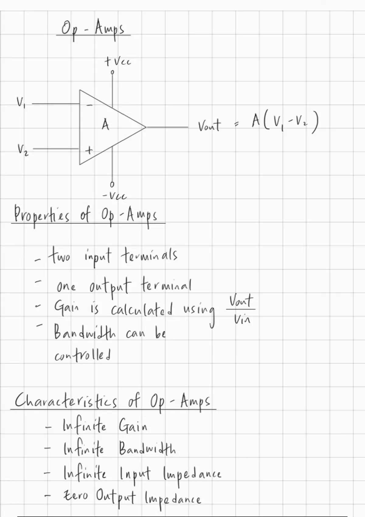 Analogue Electronics (M.Eng) -- Operational Amplifiers (Notes ...