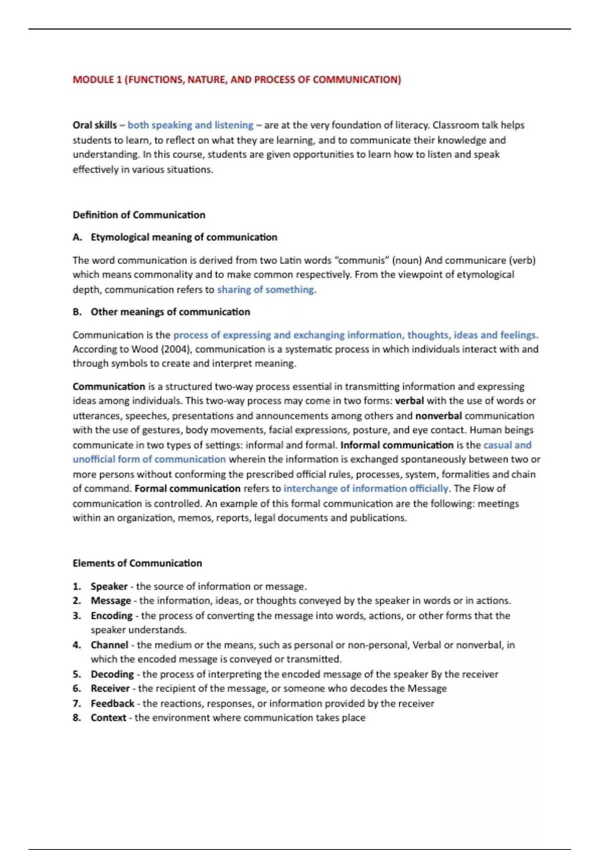 ORAL COMMUNICATION (Grade 11-SHS 1st Semester) - Oral Communication ...