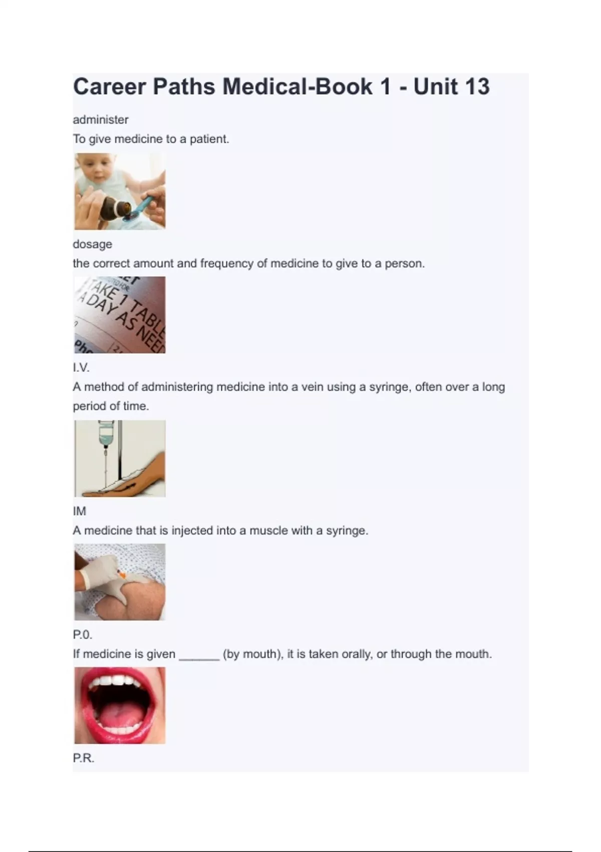 Career Paths Medical-Book 1 - Unit 13 Questions with 100% Actual correct answers | verified ...