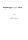 SNHU MBA 530 Final Project 2024 with complete solution - MBA 530 ...