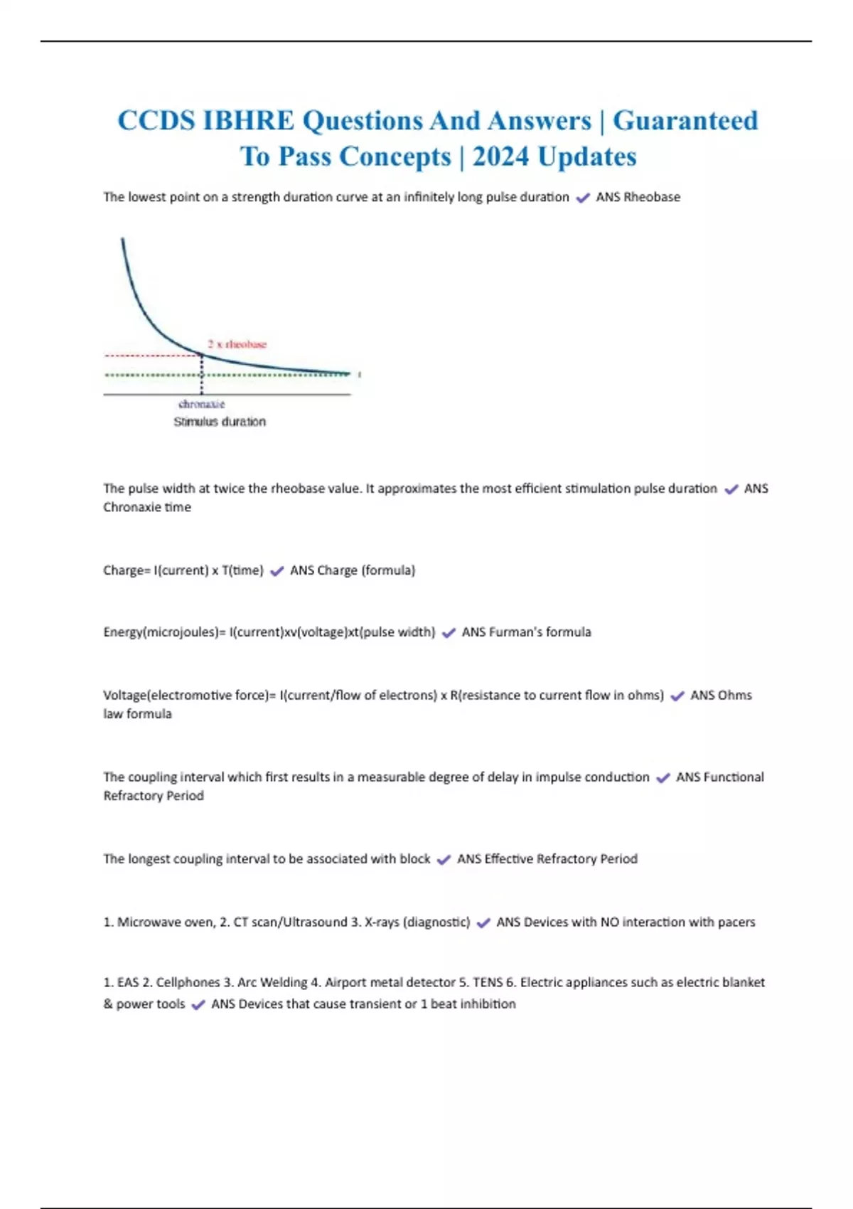 CCDS IBHRE Questions And Answers | Guaranteed To Pass Concepts | 2024 ...
