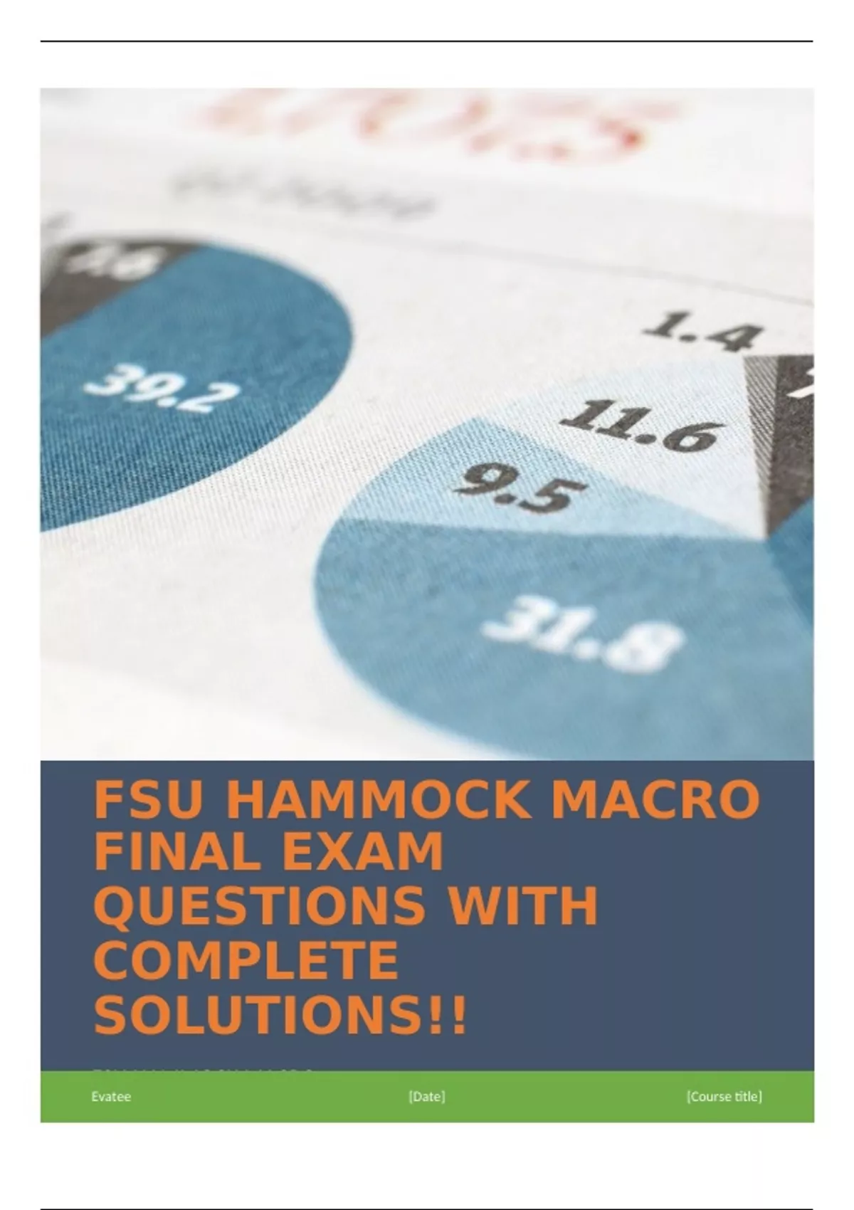 FSU HAMMOCK MACRO FINAL EXAM QUESTIONS WITH COMPLETE SOLUTIONS!! - FSU HAMMOCK MACRO - Stuvia US