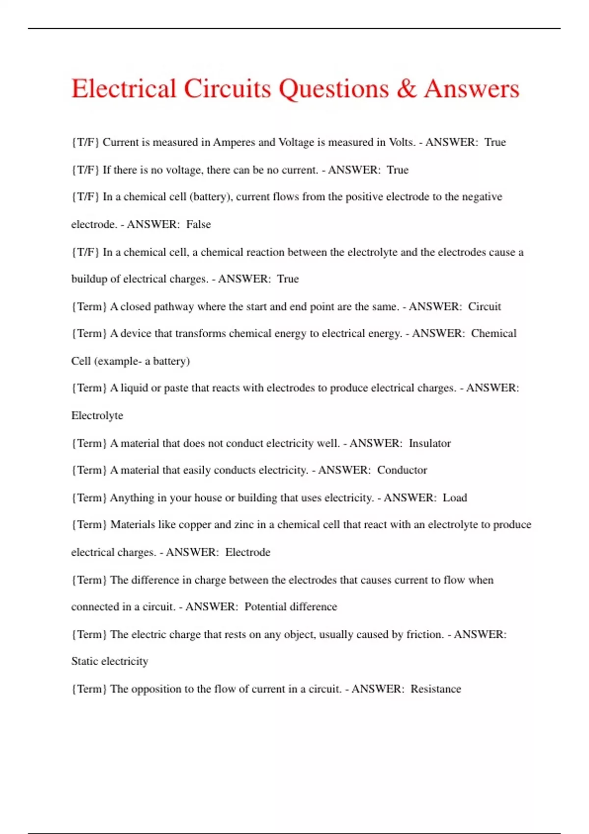 Electrical Circuits Questions & Answers - Electrical Engineering ...