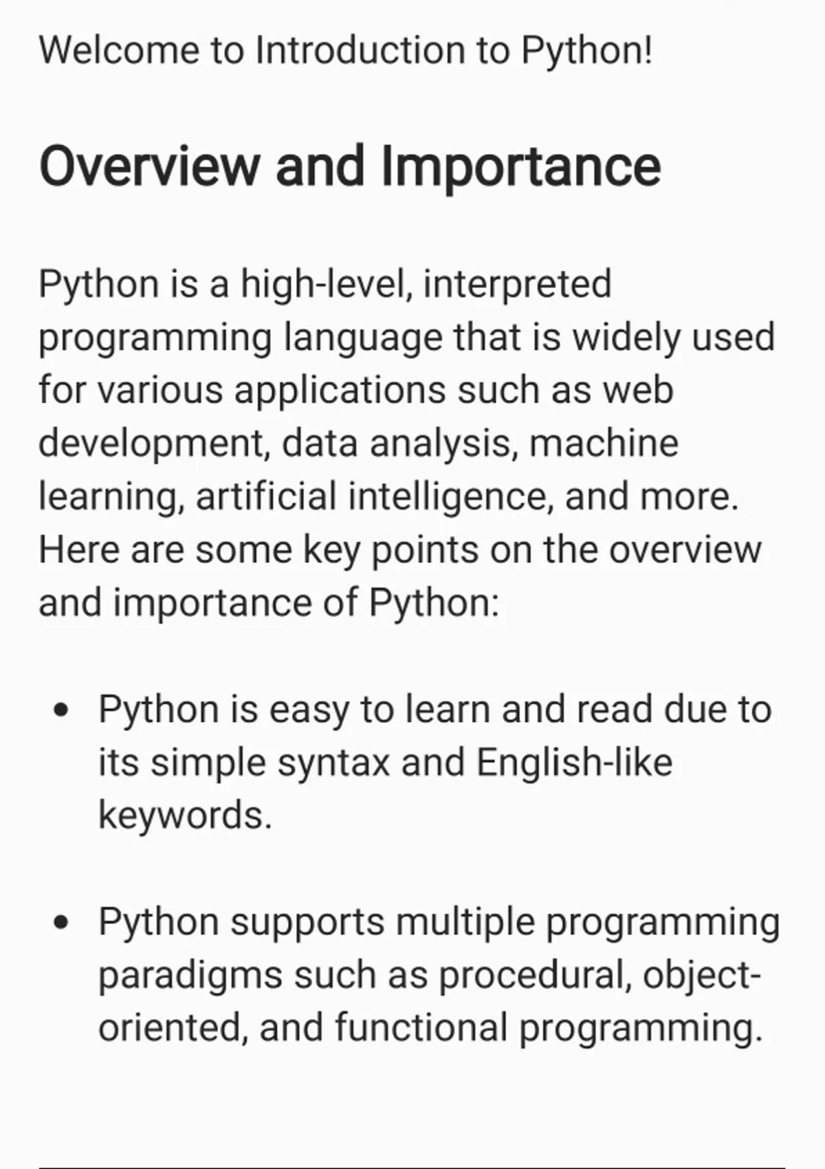 Phyton theory for beginners - Python - Stuvia US