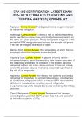 EPA 608 CERTIFICATION LATEST EXAM 2024 WITH COMPLETE QUESTIONS AND ...