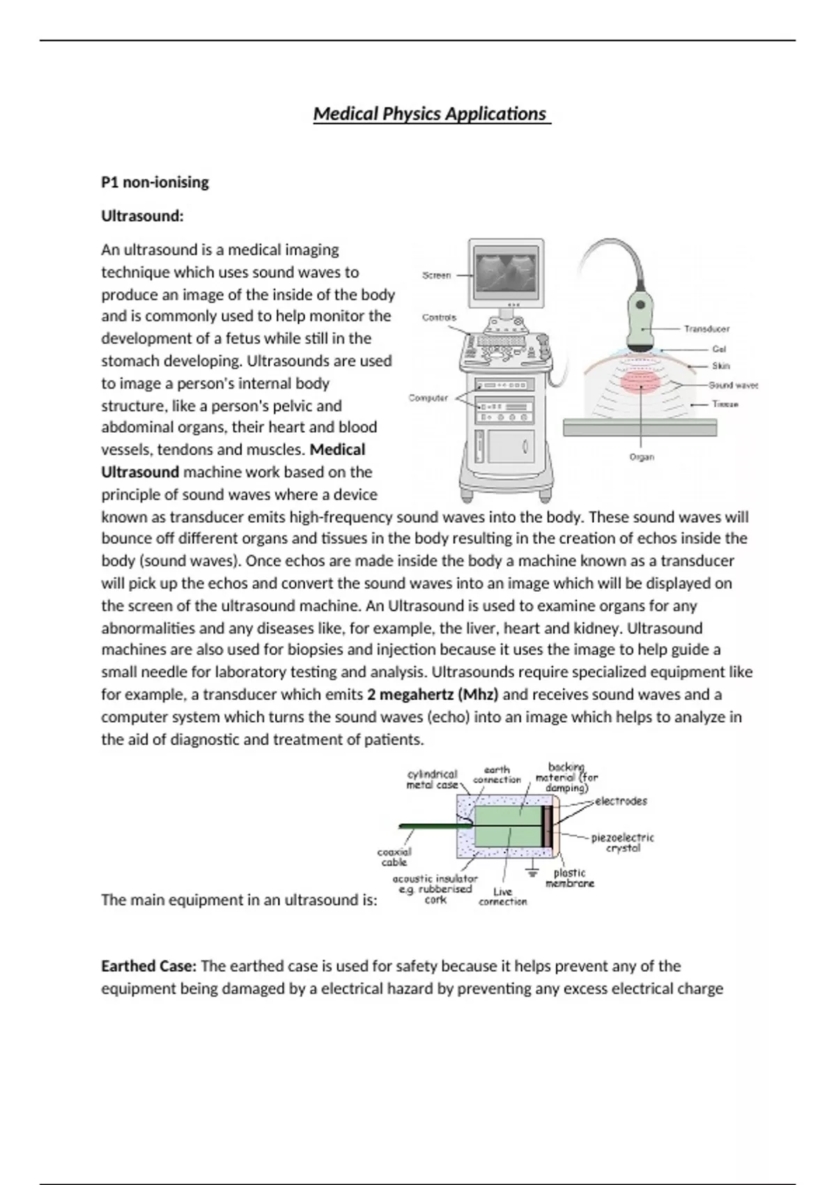 Btec Applied Science Unit 21ab Distinction Unit 21 Medical Physics Applications Stuvia Uk