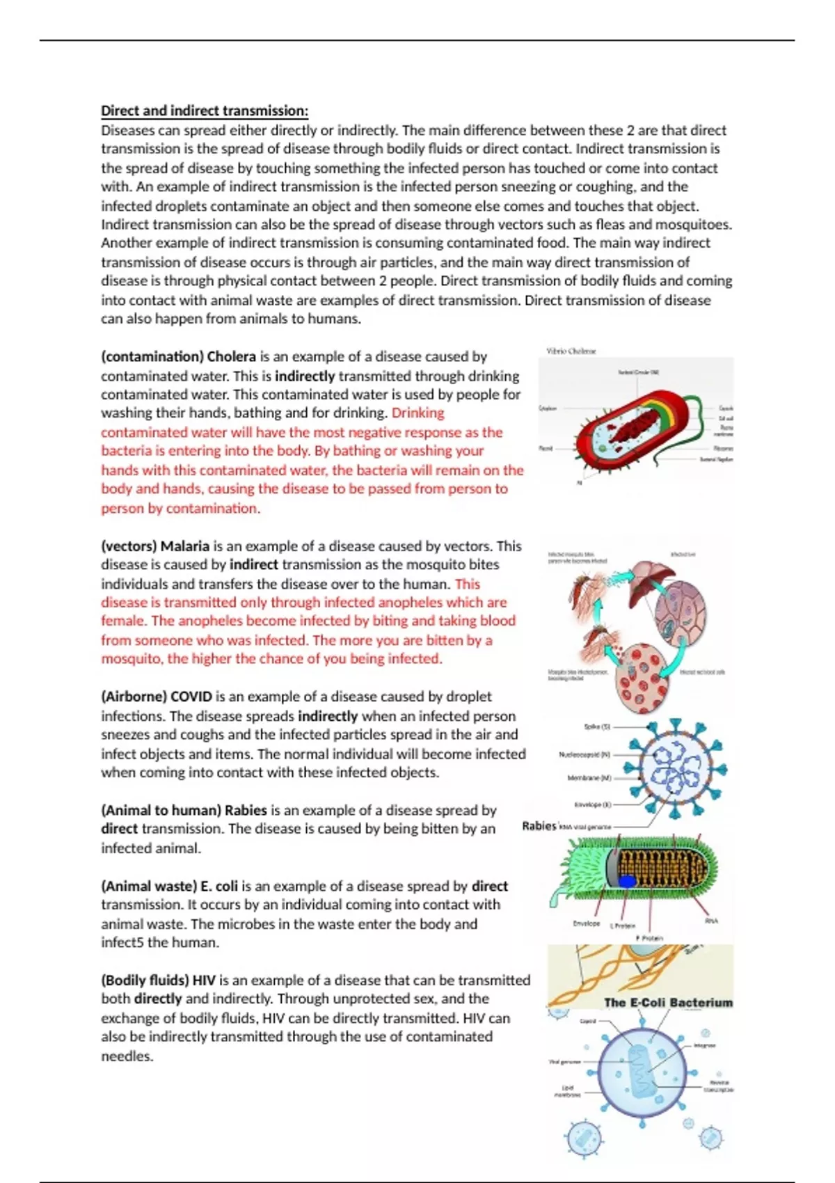Btec Applied Science Unit 12b Distinction Unit 12 Diseases And Infections Stuvia Uk