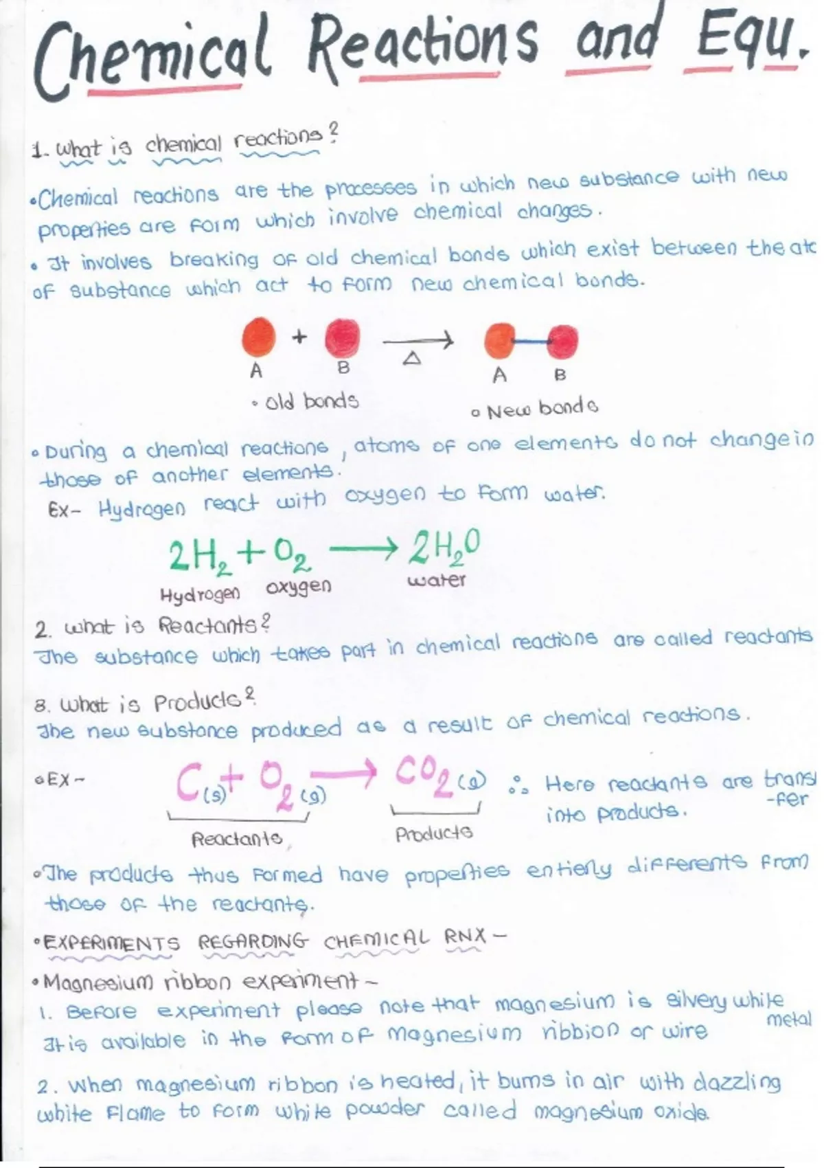 class 10 chemical reaction and equation science - Science - Stuvia UK