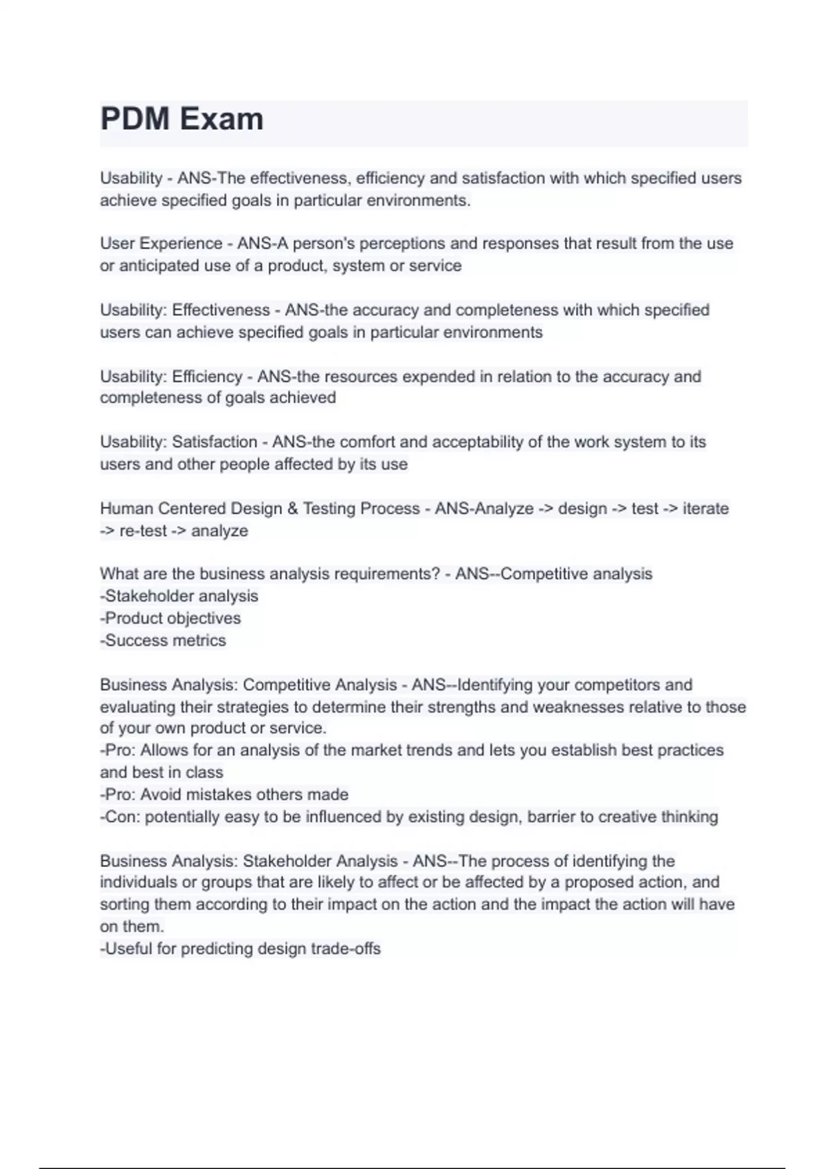 PDM Exam Questions with 100% Actual correct answers | verified | latest ...