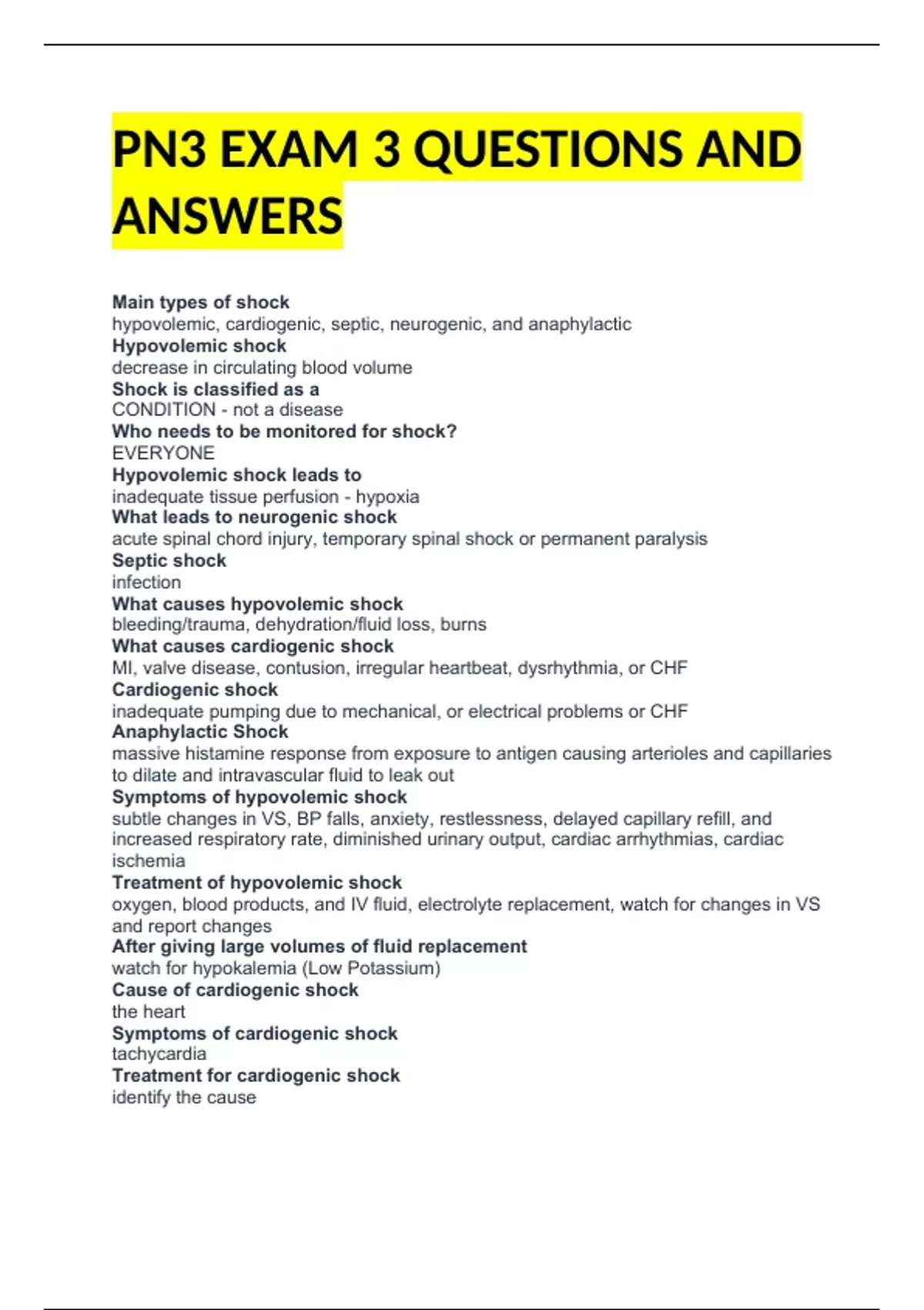 PN3 EXAM 3 QUESTIONS AND ANSWERS - PN3 - Stuvia US
