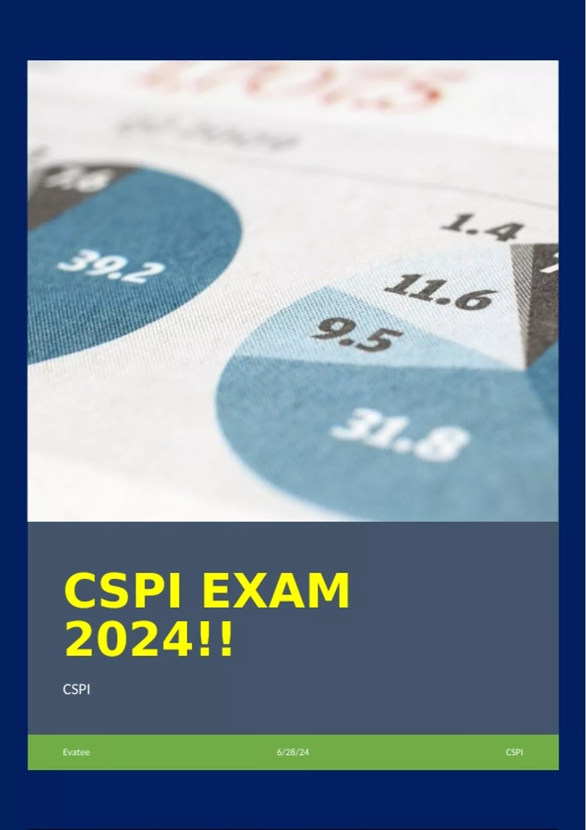 CSPI EXAM 2024!! - CSPI - Stuvia US