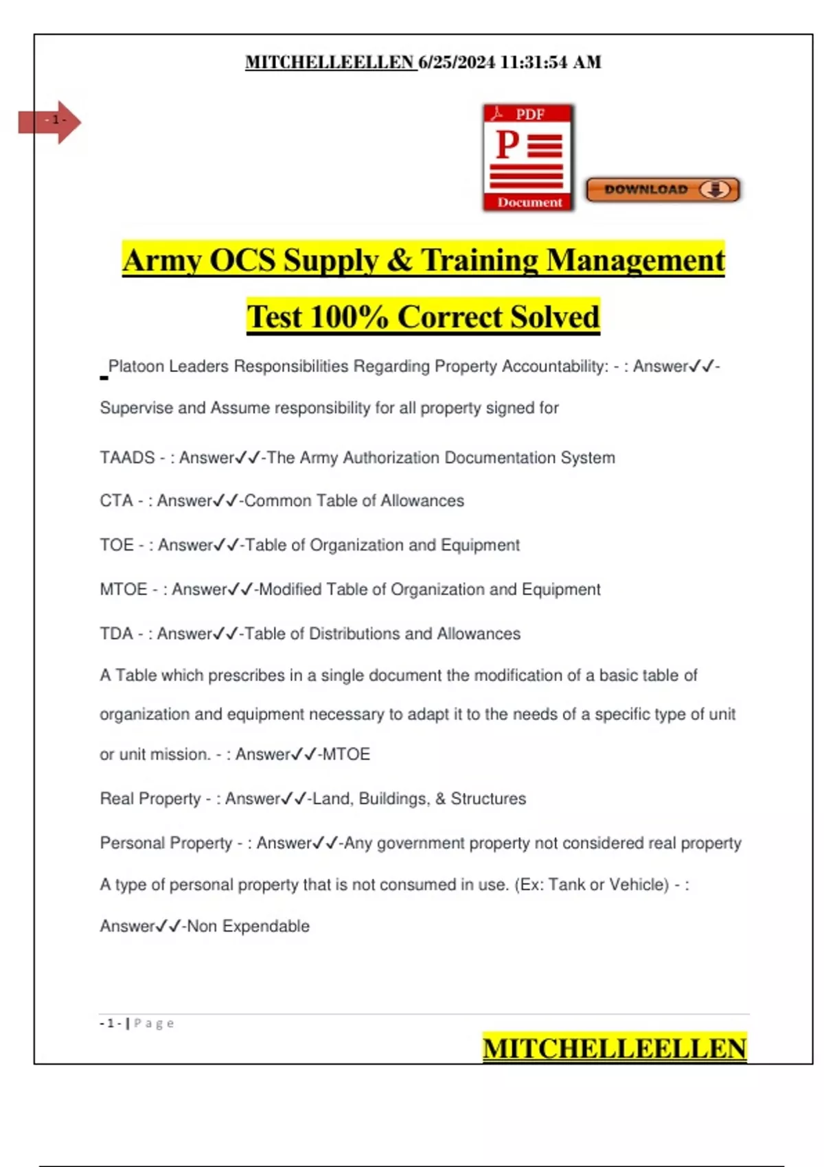 OCS Army Leadership Exam Bundle Pack with Complete Solutions - Stuvia US