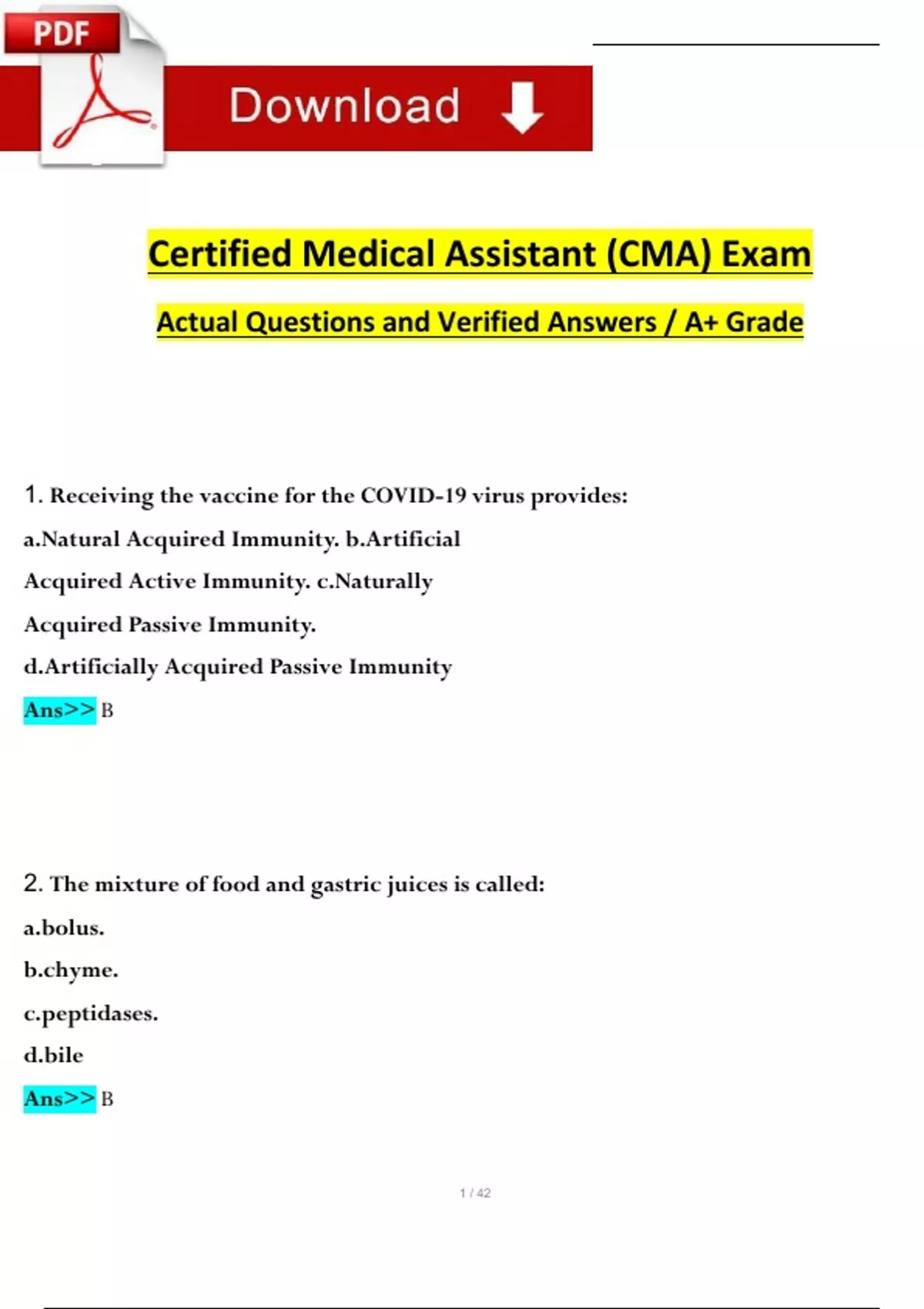 STUDY BUNDLE for Certified Medical Assistant Exam (2024 / 2025 ...