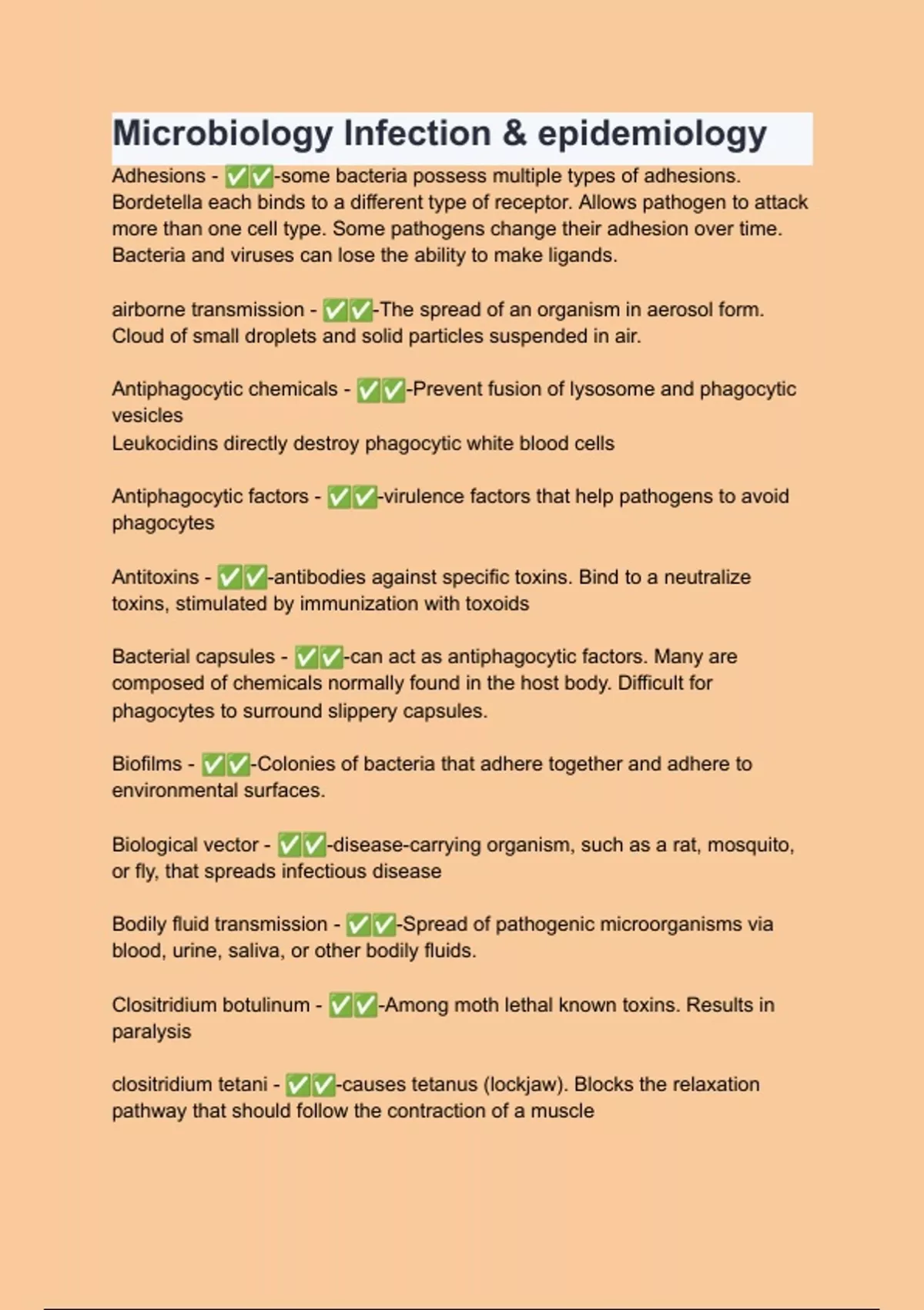 Microbiology Infection & epidemiology Questions with correct answers ...