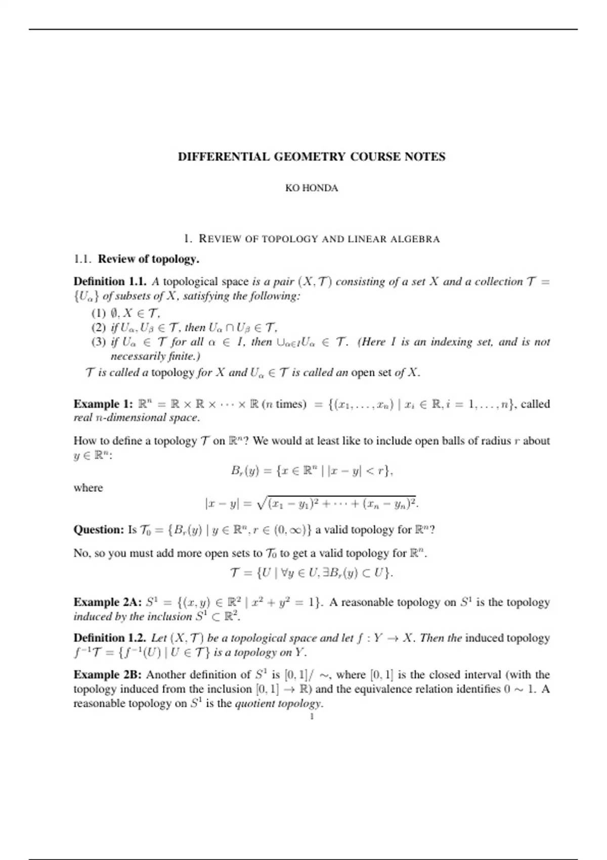 Class notes Math 225A Differentiable Manifolds - Math 225A - Stuvia US