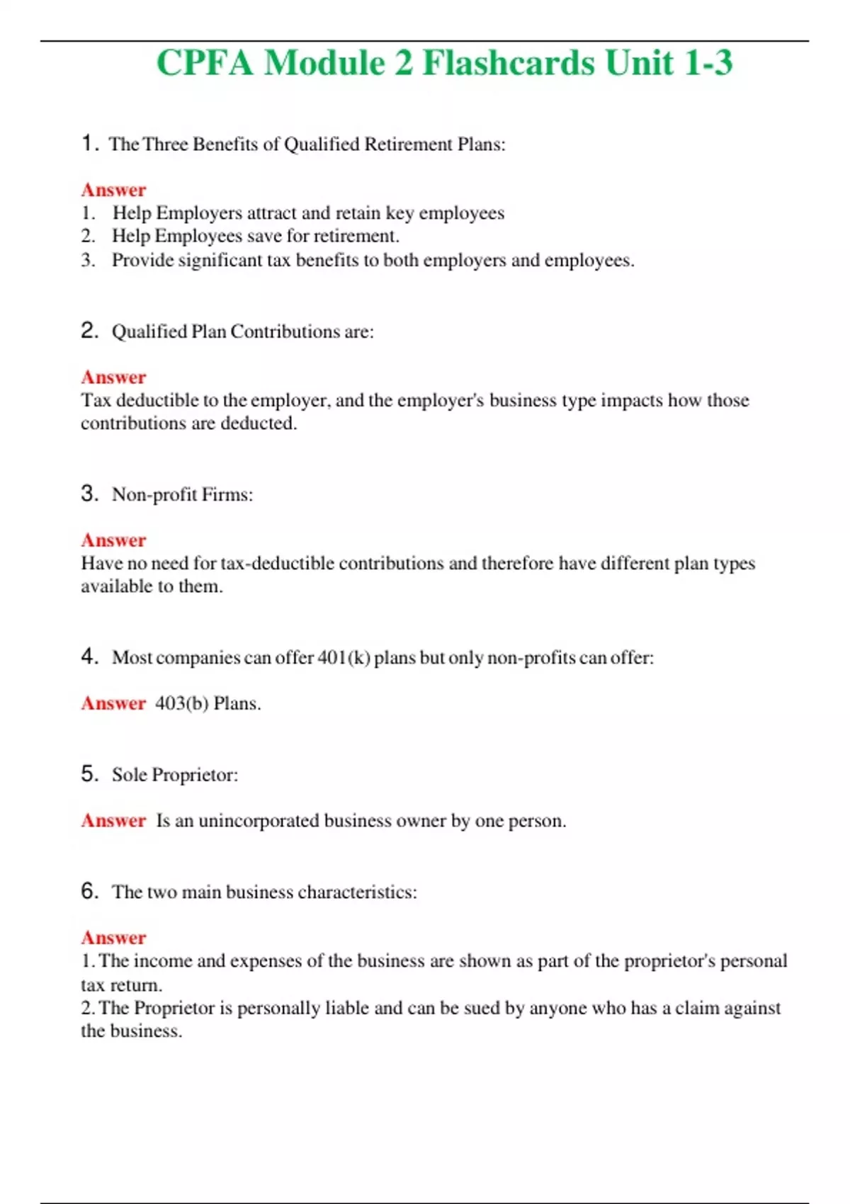 2024 CPFA Training Module 1, Module 2 Flashcards Unit 1-3, Module 3,4 ...