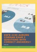 ENFB 4190 AUBURN CORMAN EXAM 2 QUESTIONS WITH CORRECT ANSWERS!! - ENFB ...