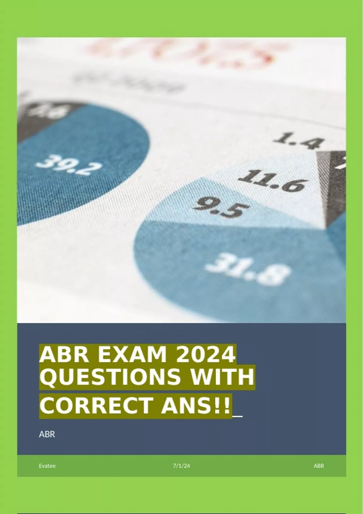 ABR EXAM 2024 QUESTIONS WITH CORRECT ANS!! - ABR - Accredited Buyer\'s Representative - Stuvia US