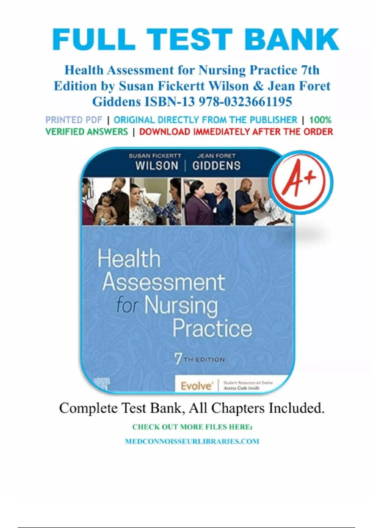 Test Bank For Health Assessment for Nursing Practice 7th Edition by ...