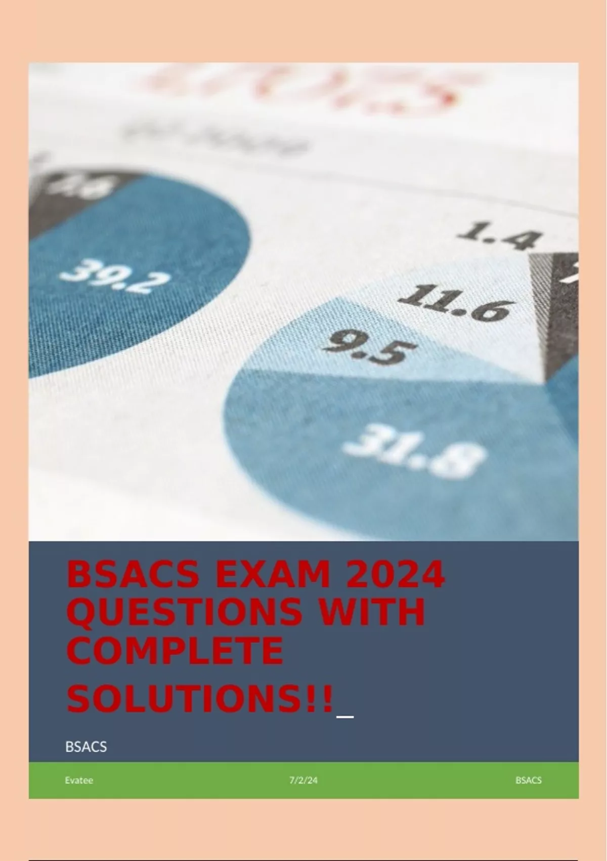 BSACS EXAM 2024 QUESTIONS WITH COMPLETE SOLUTIONS!! - BSACS - Stuvia US