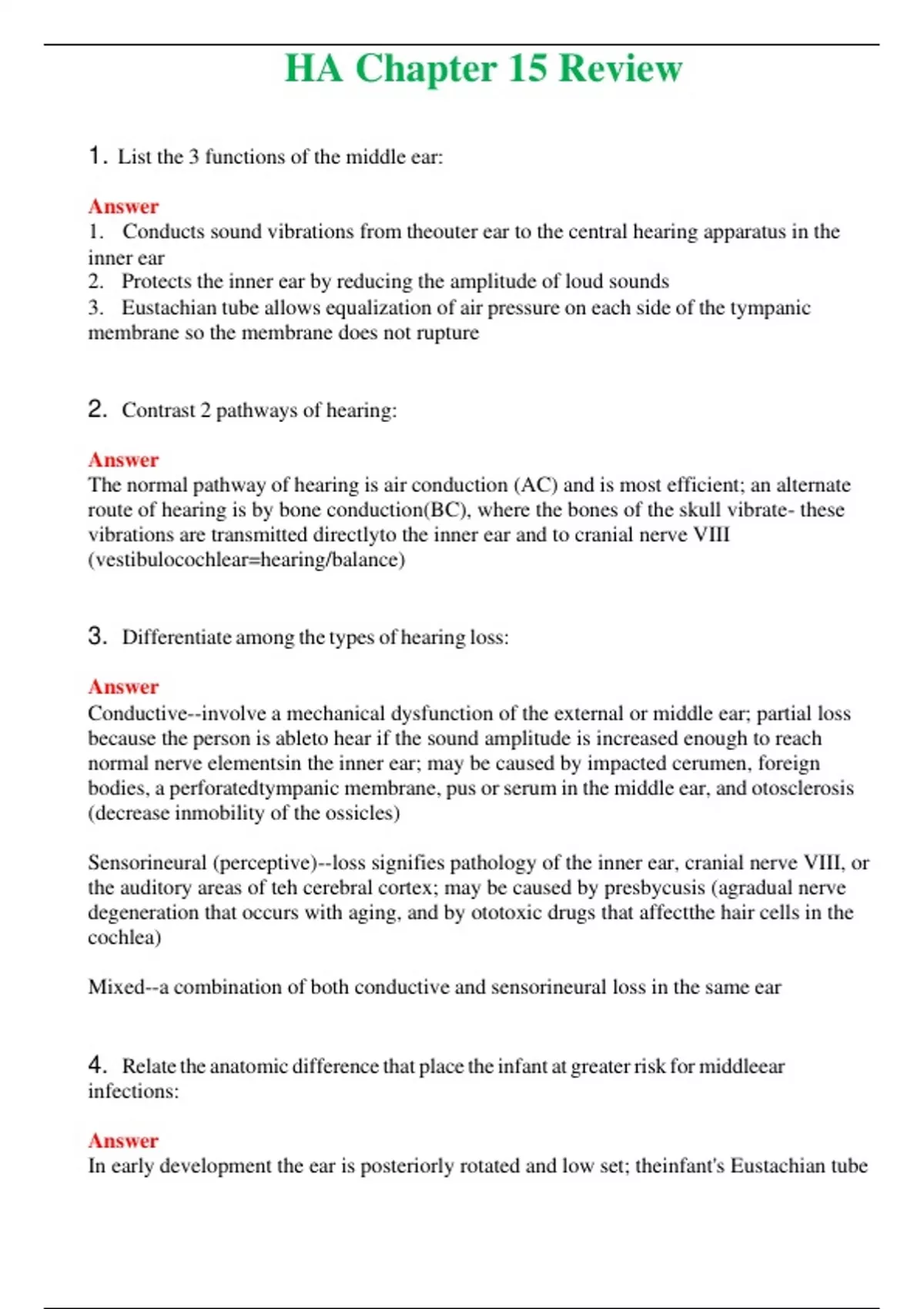 HA Chapter 15 Review (Latest 2024) Questions With Complete Grade A+ ...