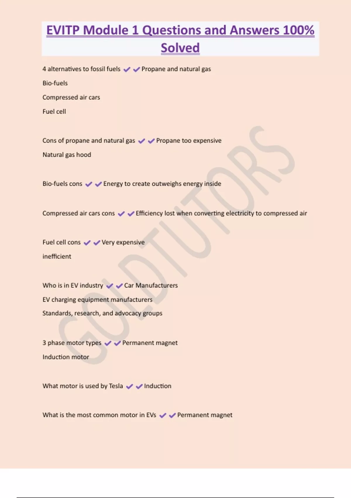 EVITP BUNDLED EXAMS WITH COMPLETE SOLUTIONS - Stuvia US