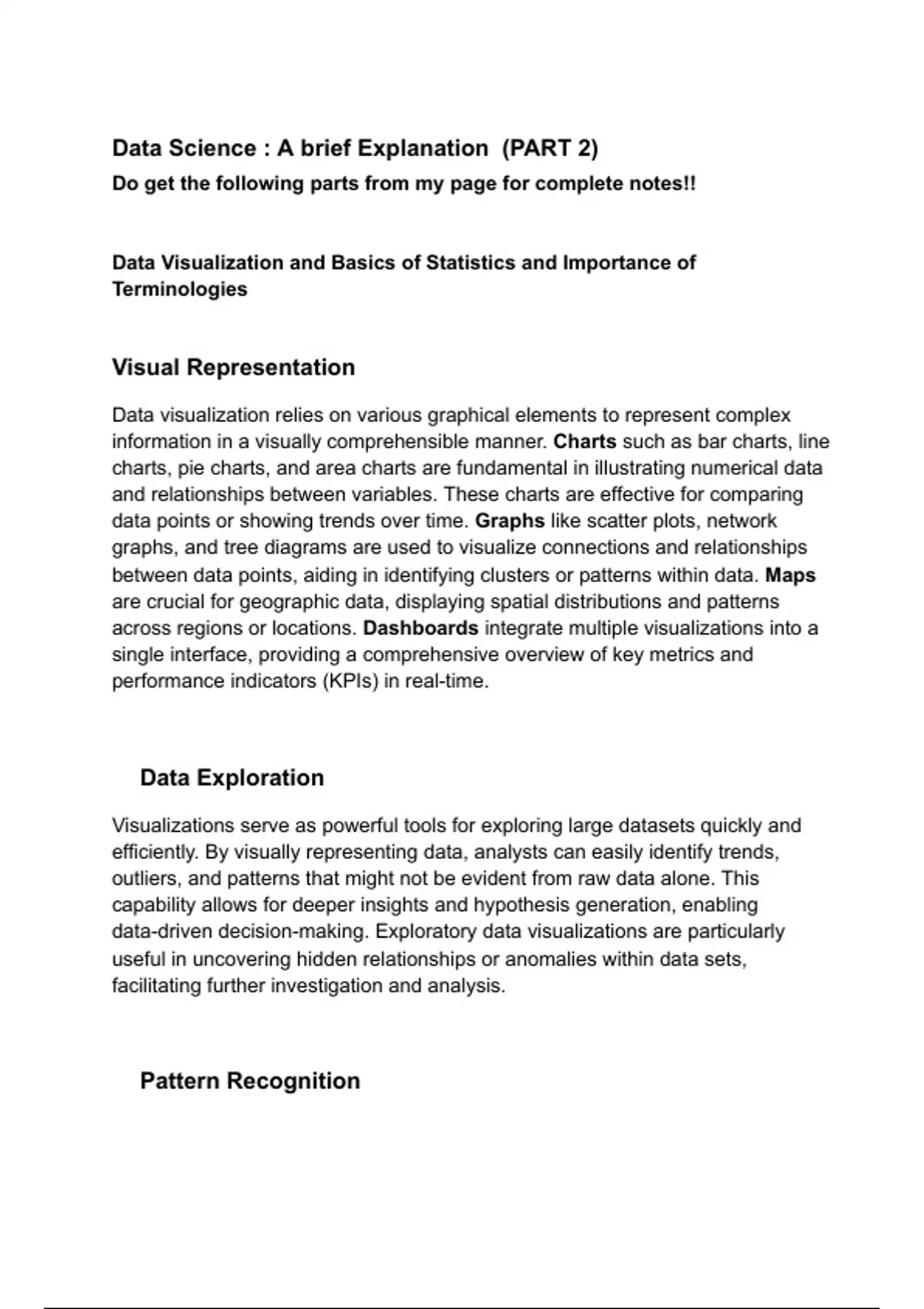 Summary Data Visualization and Basics of Statistics and Importance of ...