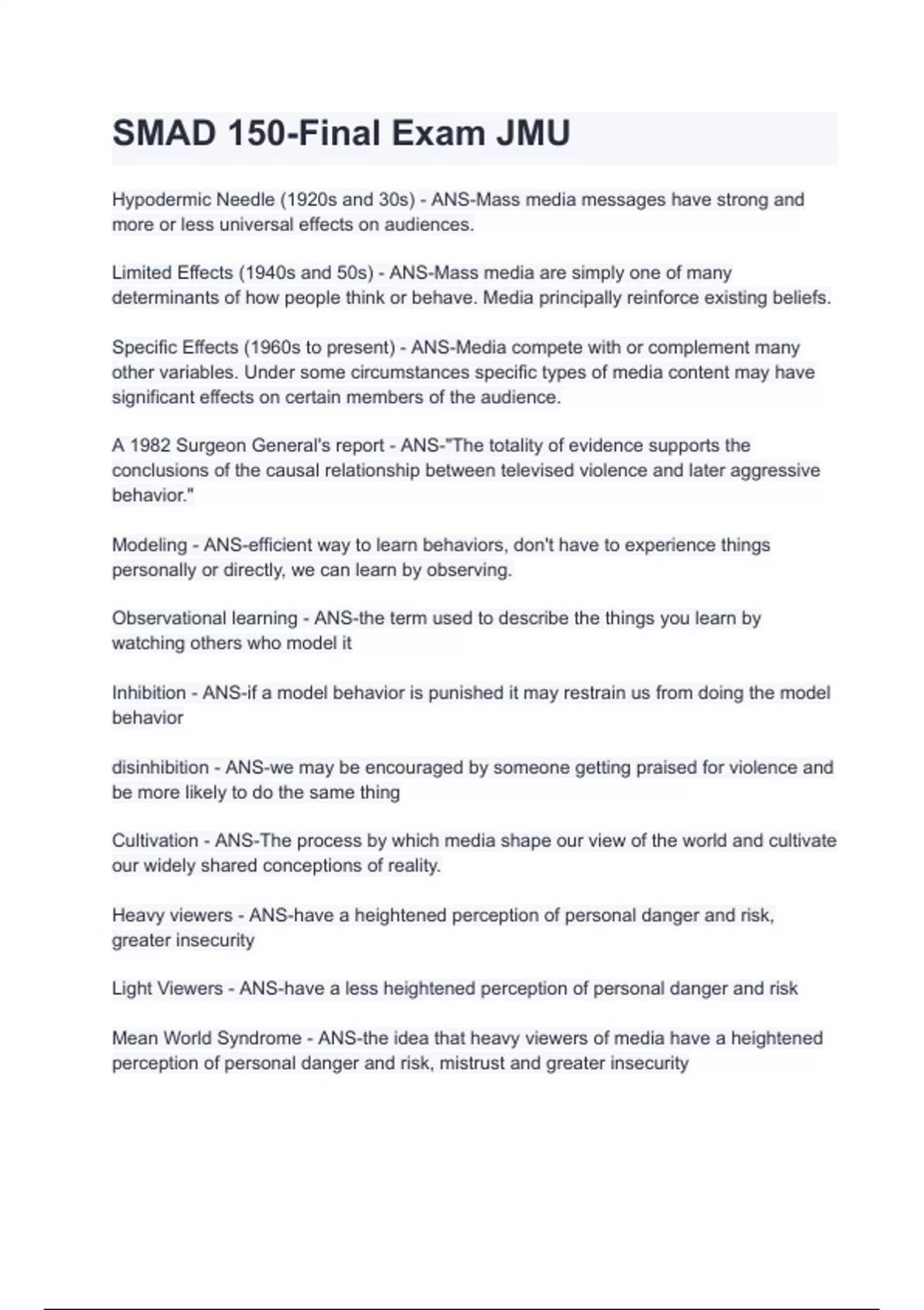 SMAD 150-Final Exam JMU Questions & answers with Complete solutions ...