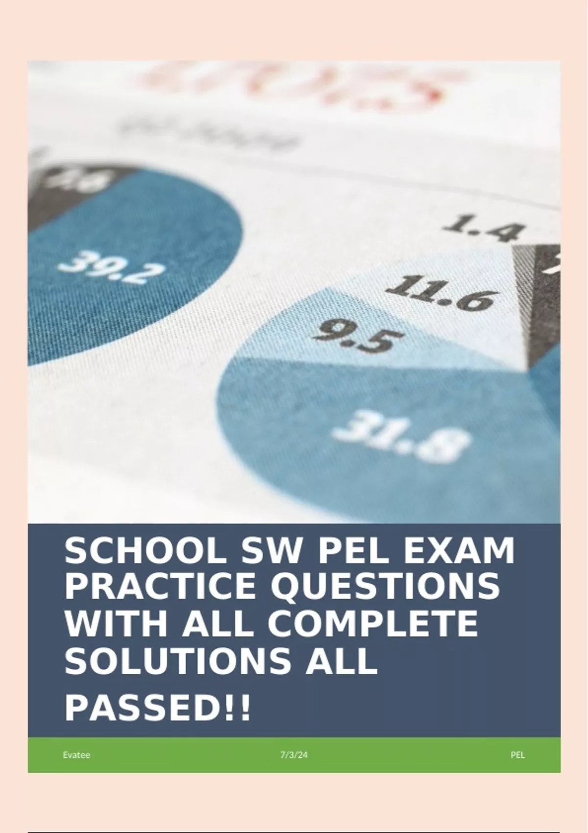 SCHOOL SW PEL EXAM PRACTICE QUESTIONS WITH ALL COMPLETE SOLUTIONS ALL ...