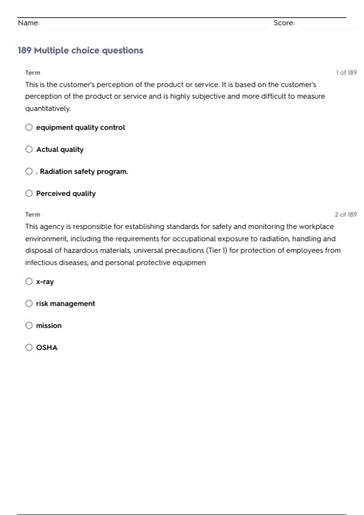 `QA QC EXAM 2024 QUESTIONS & ANSWERS 100% CORRECT!! - ... - Stuvia US