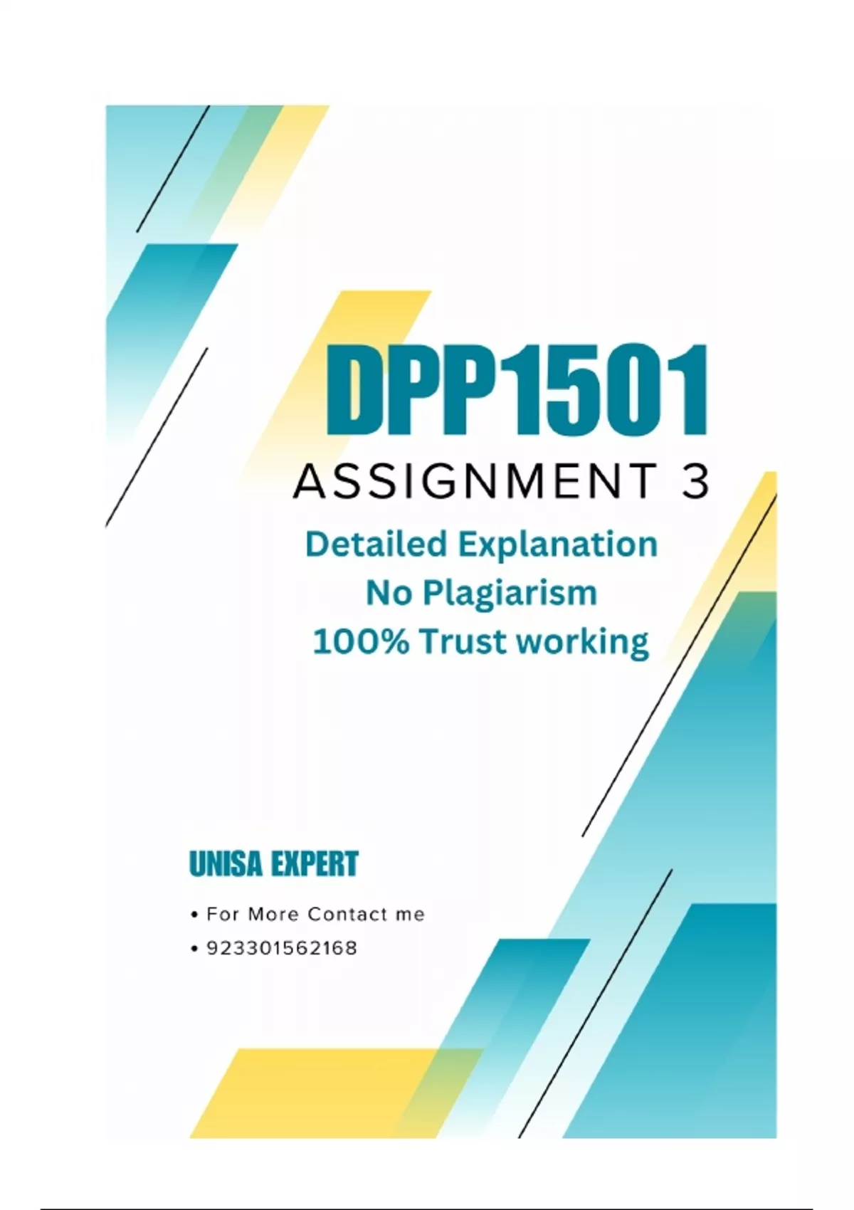 DPP1501 Assignment 3 (COMPLETE ANSWERS) 2024 - DUE 29 July 2024 - Diversity, Pedagogy and ...