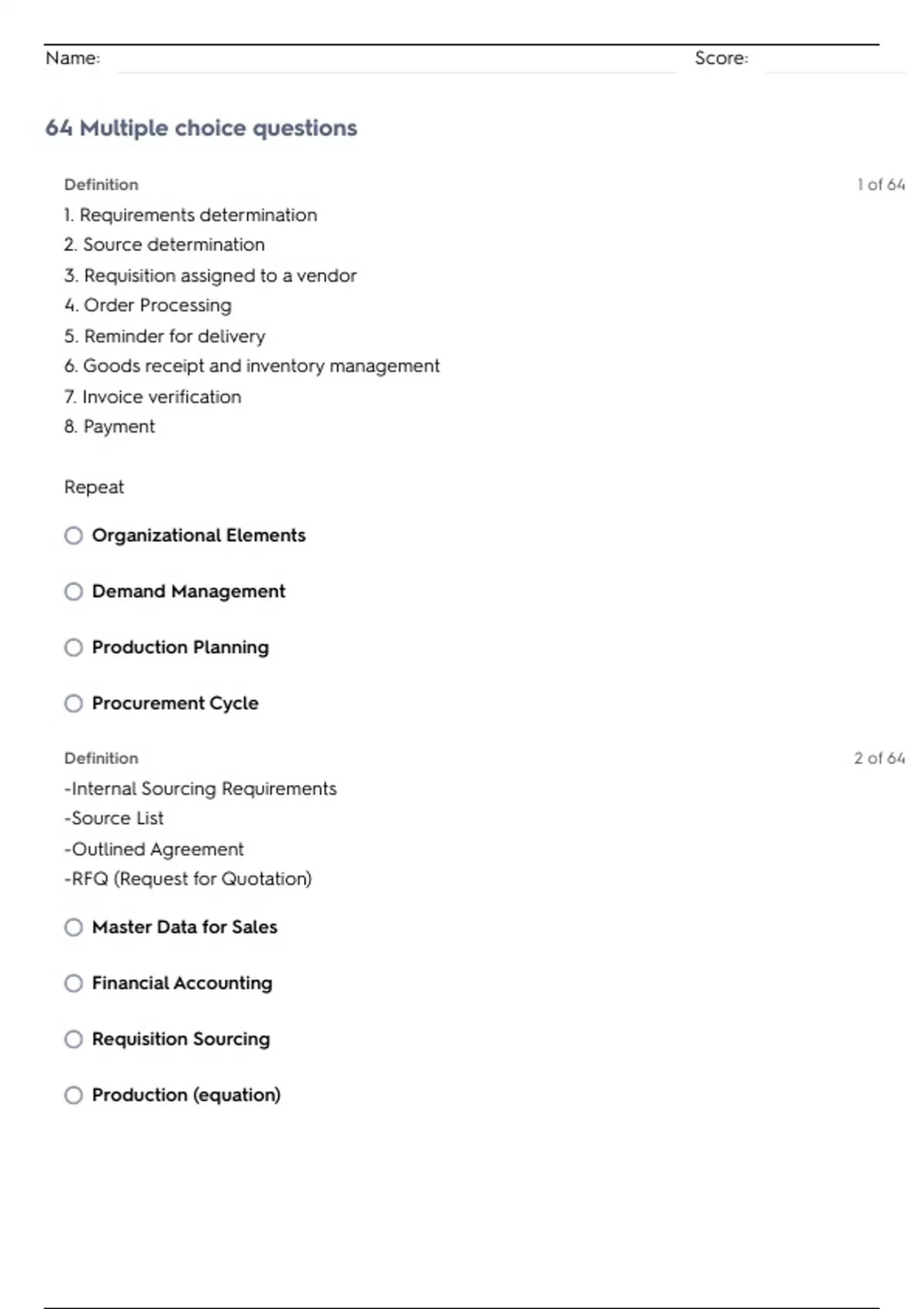 SAP MIDTERM 1 EXAM 2024 LATEST QUESTIONS WITH COMPLETE SOLUTIONS ...
